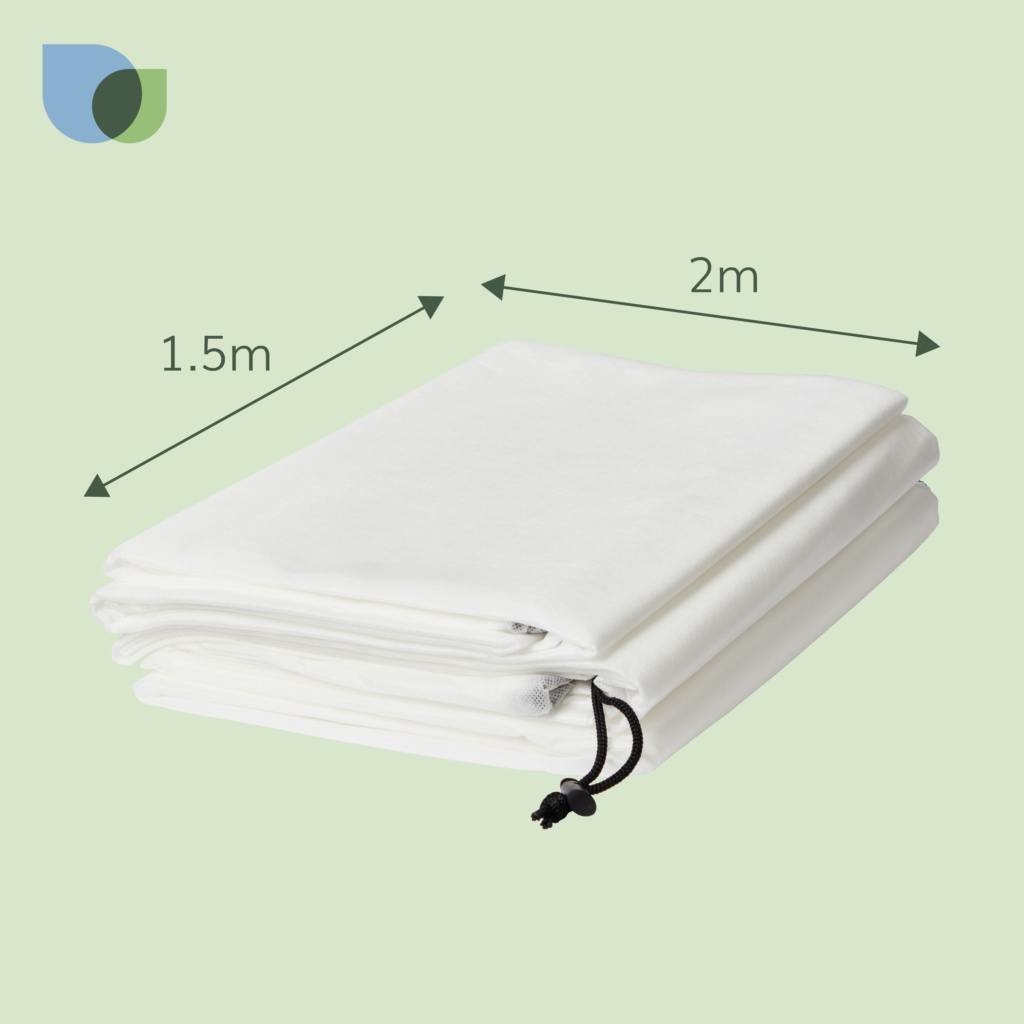 Verve White Plastic Fleece, (L)2m (W)1.5m, Pack of 3