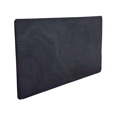 Vetro Slate grey stone effect Horizontal or vertical Electric towel ...