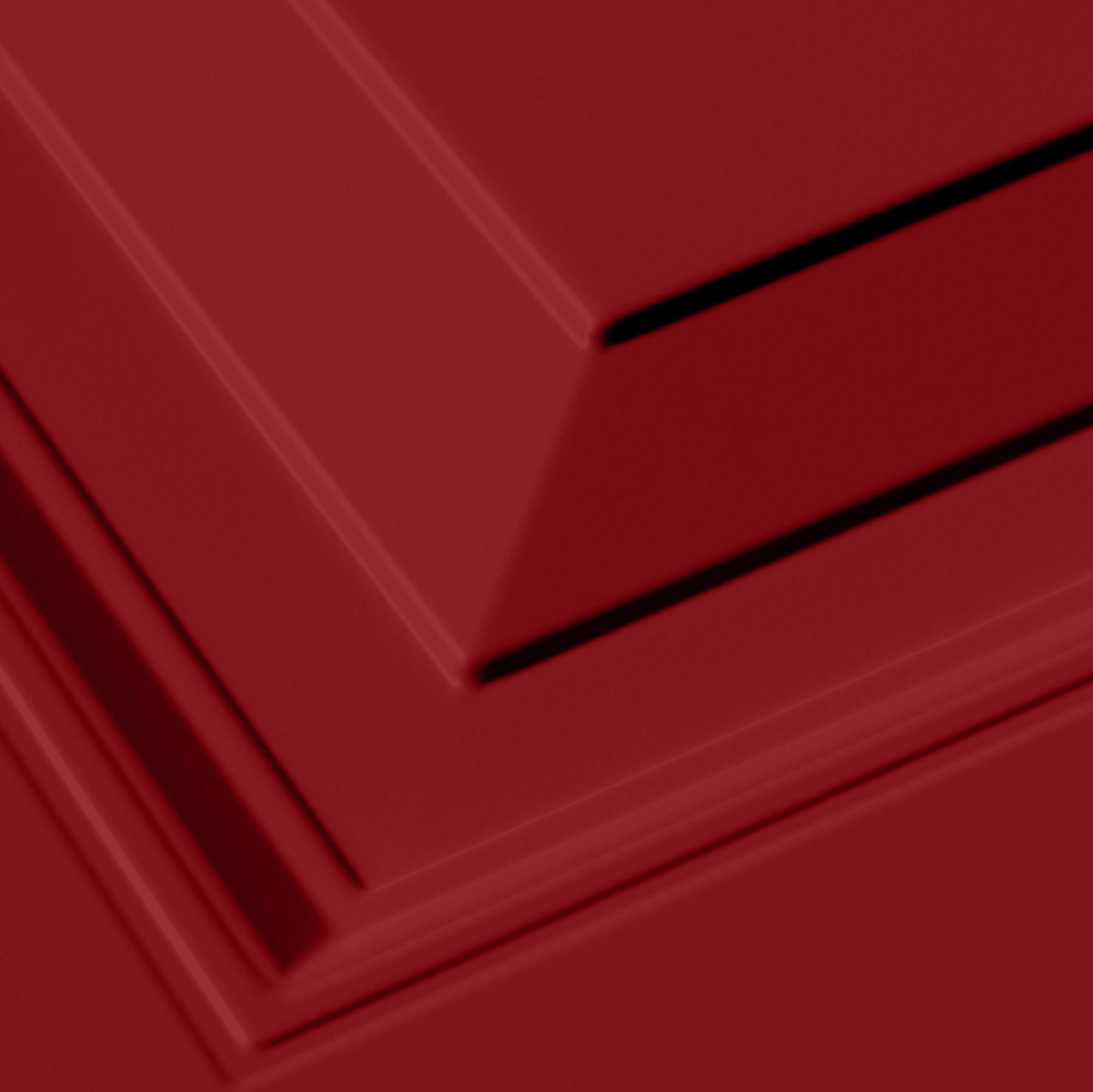 Victorian Standard size 12-panelled Ruby red Up & over Unglazed Garage ...