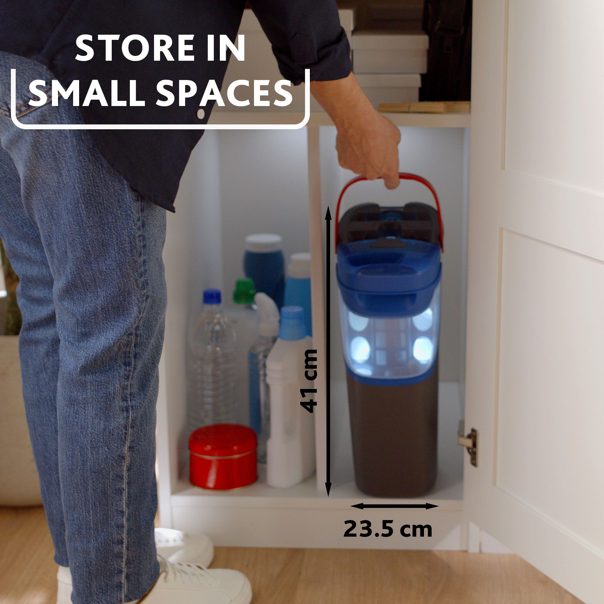 Vileda H2PrO System Blue & Grey Microfibre Hard floor Flat mop