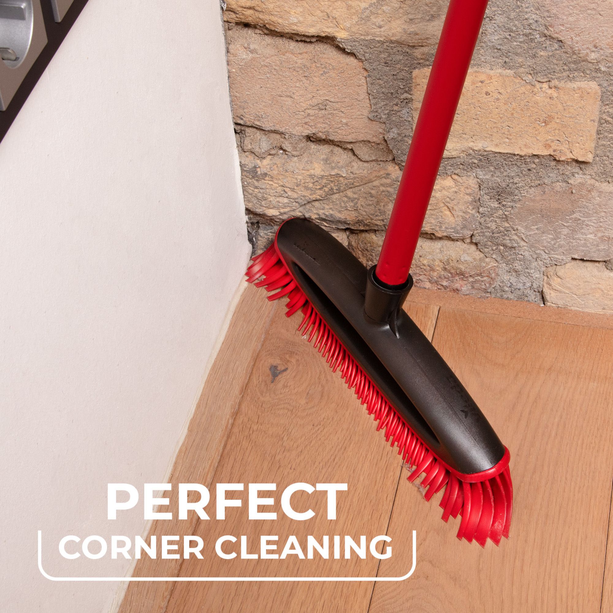 Vileda Pet Pro Straight Soft Rubber Indoor Floor Broom, (W)330mm