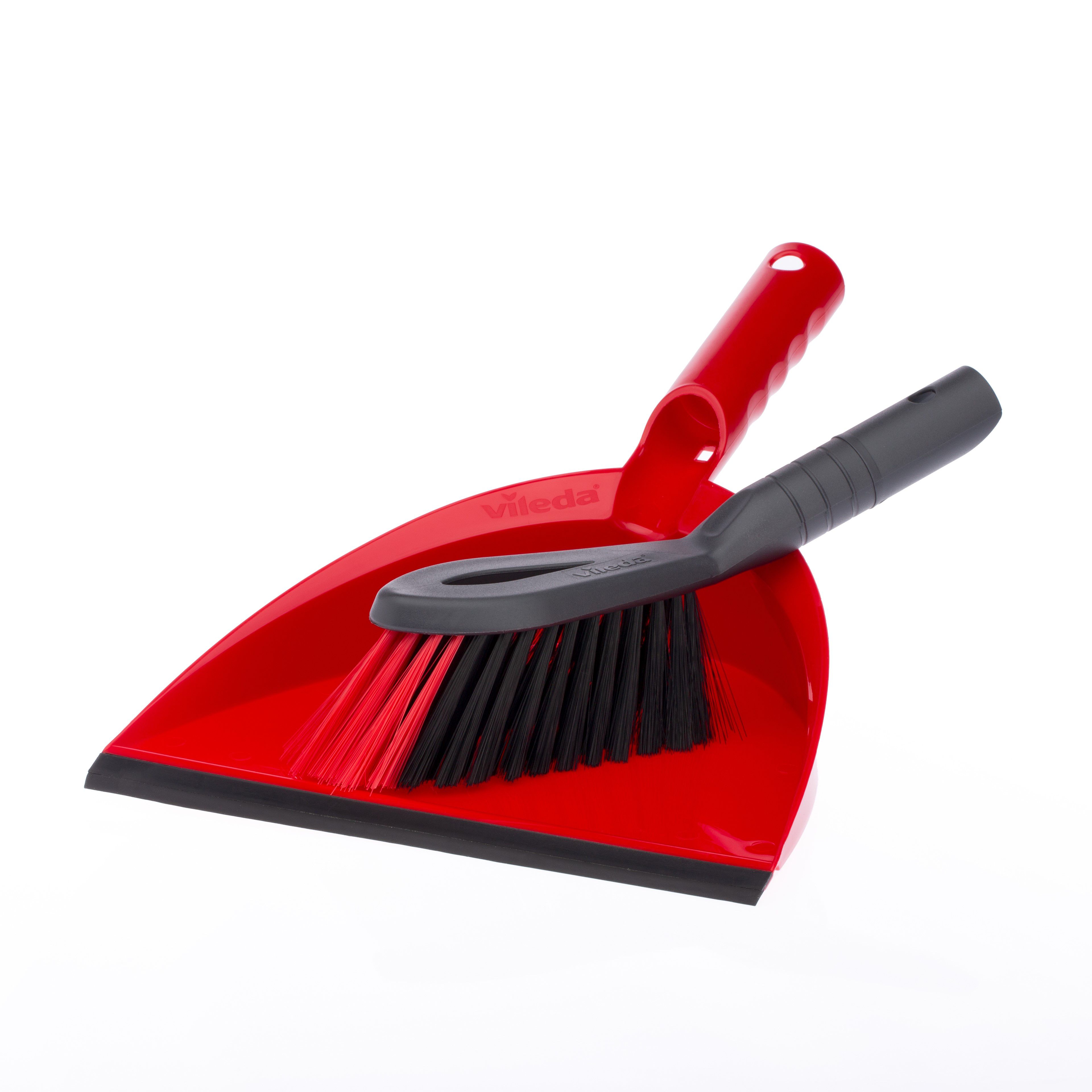 Vileda Red Dustpan & brush set, (W)248.5mm