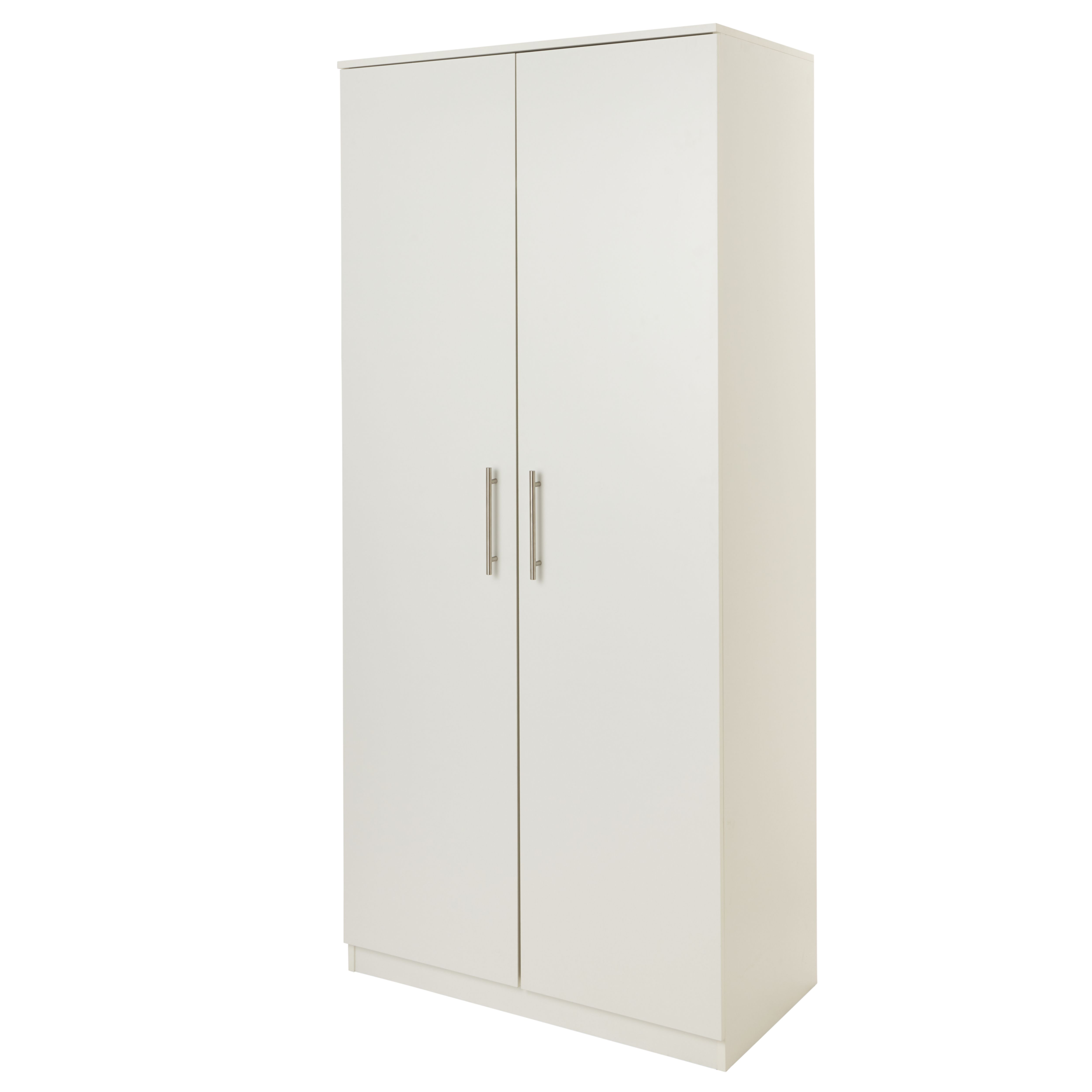 Vinova Modern Matt white Double Wardrobe (H)1995mm (W)900mm (D)500mm