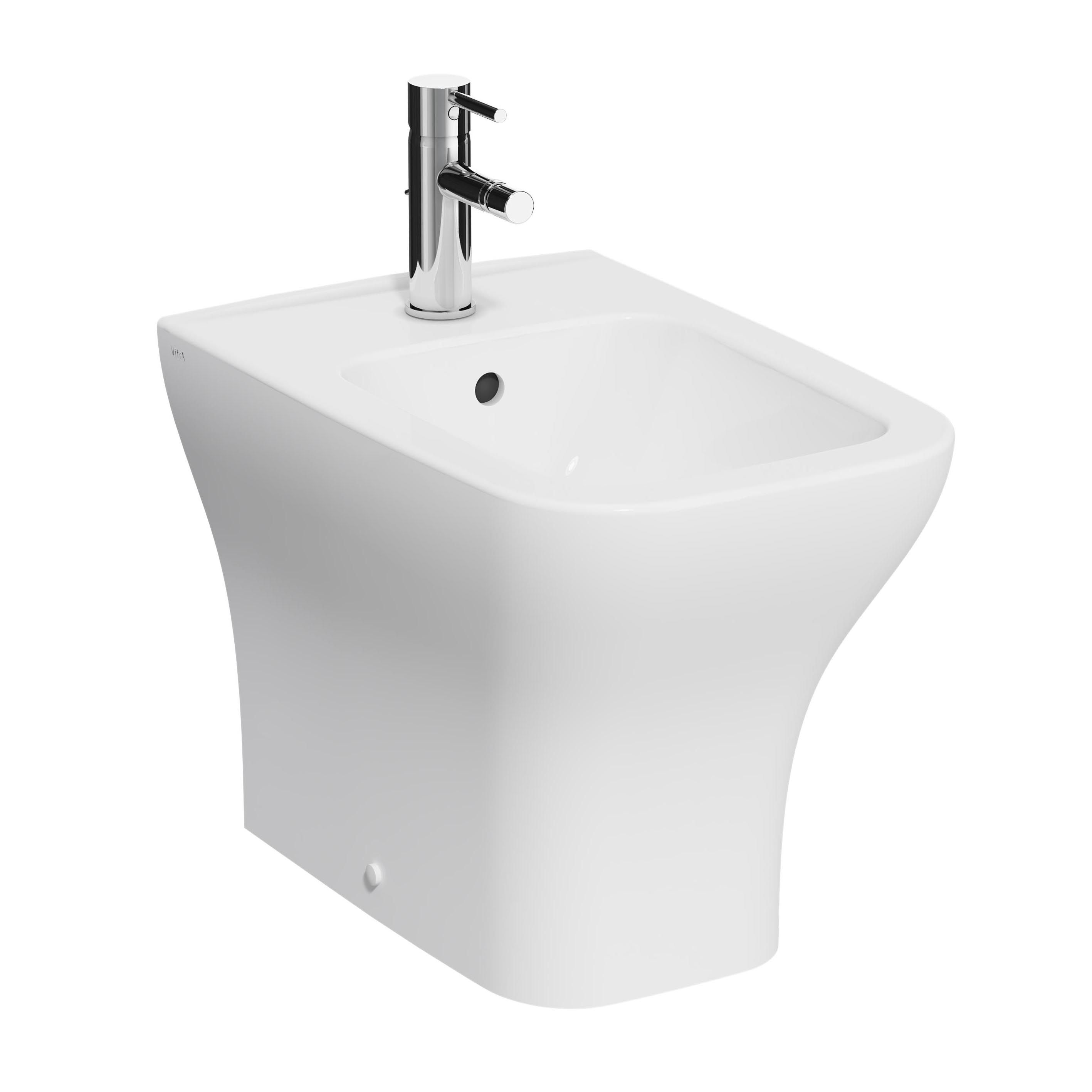 VitrA Koa Square White Floor-mounted Bidet at B&Q