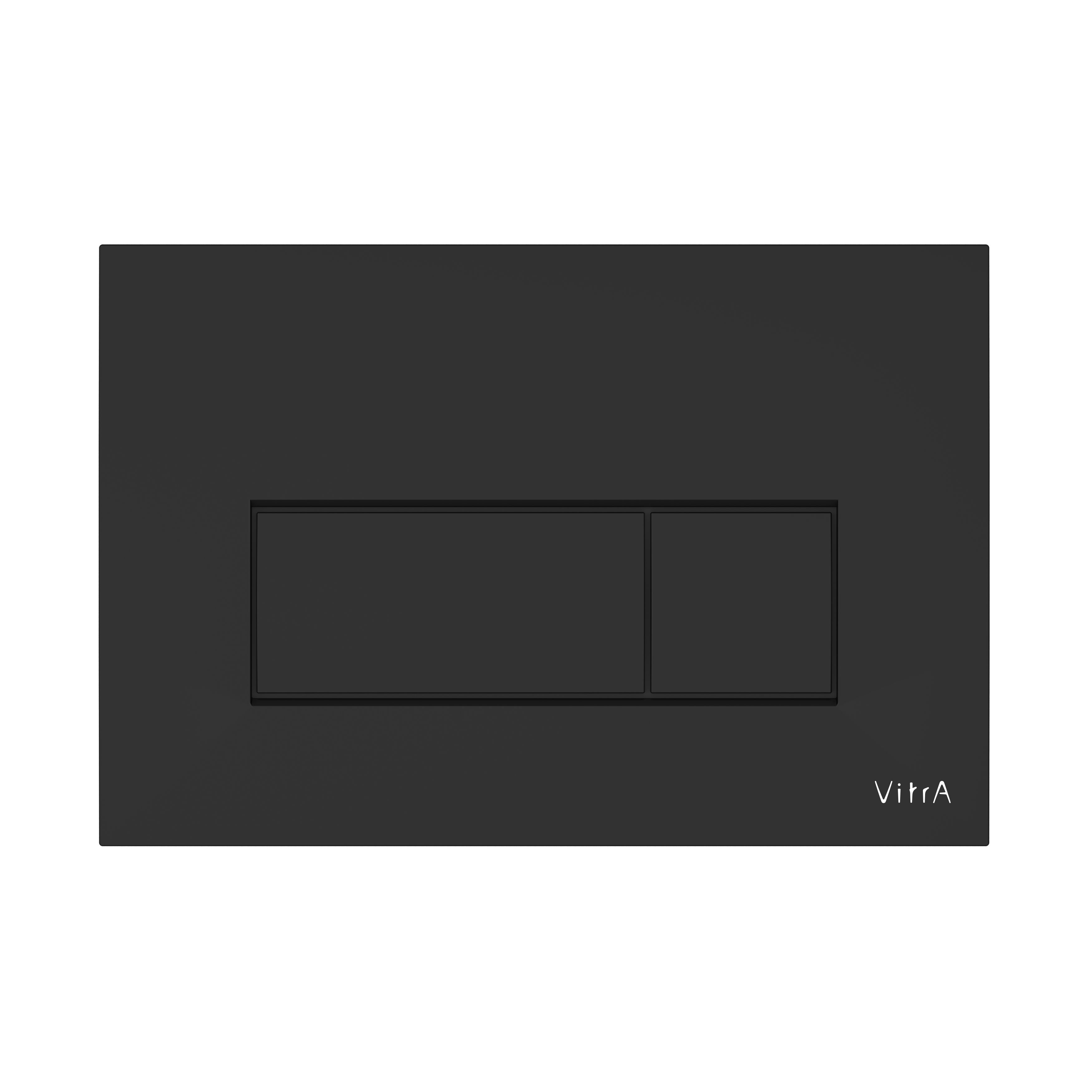VitrA Matt Black Dual Flushing plate (H)165mm (W)244mm