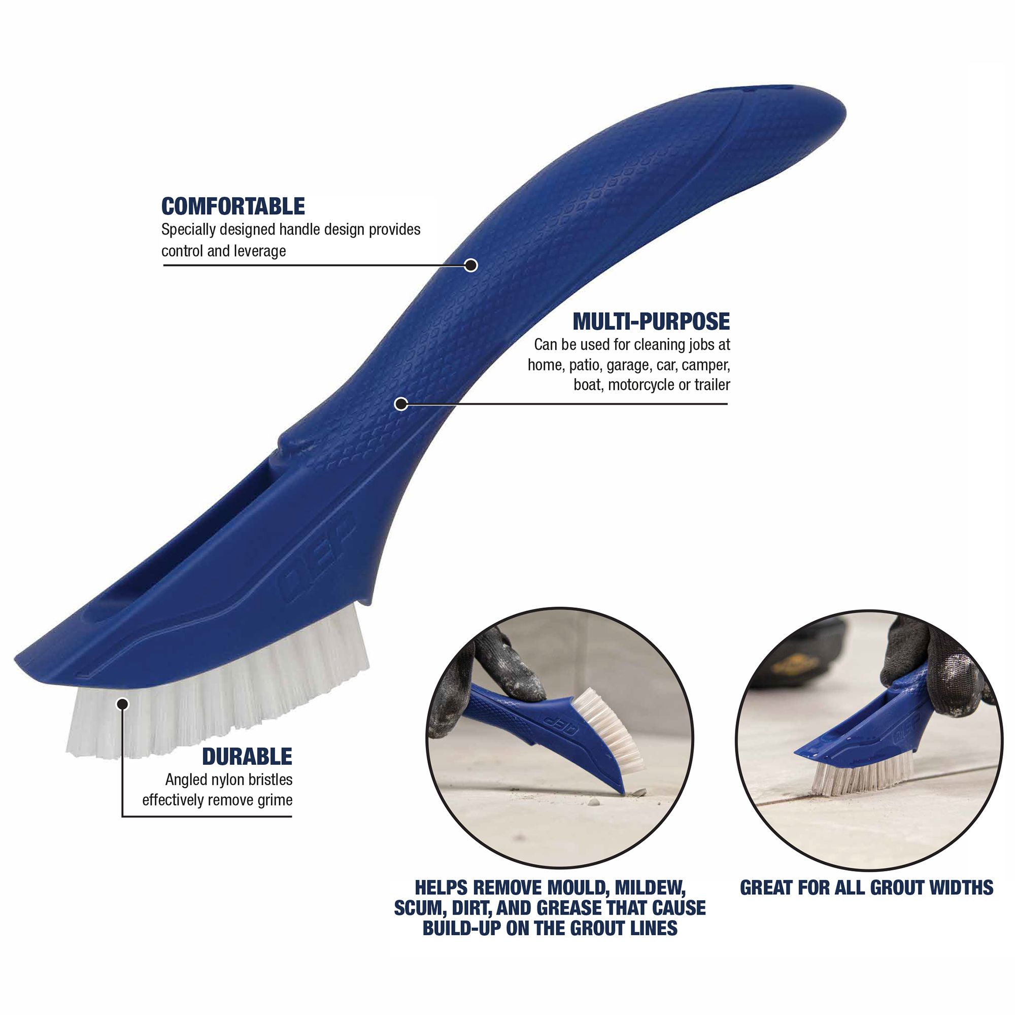 VITREX FINISH NYLON HAND GROUT BRUSH, 40MM