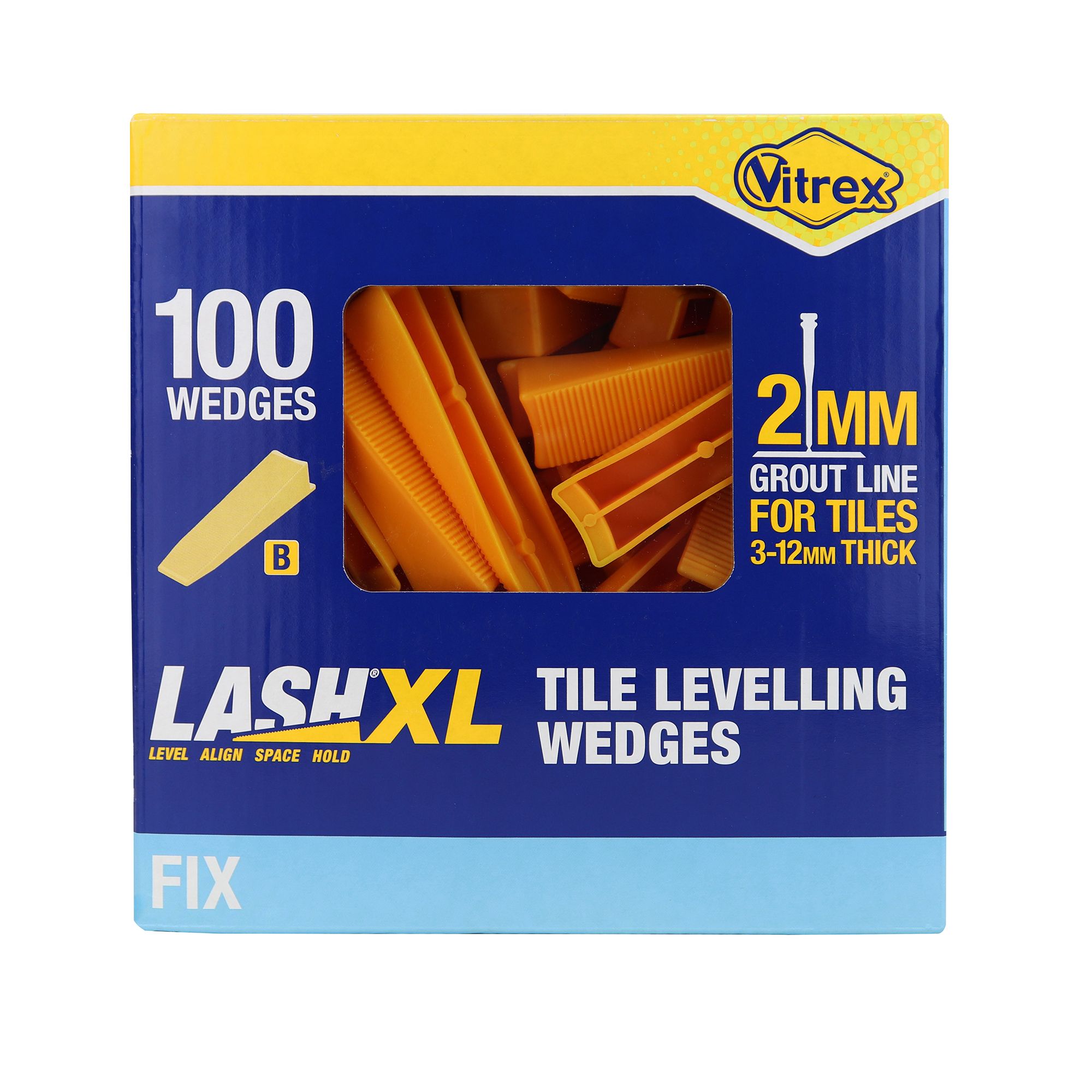 Vitrex Plastic 20mm Tile levelling wedge, Pack of 100