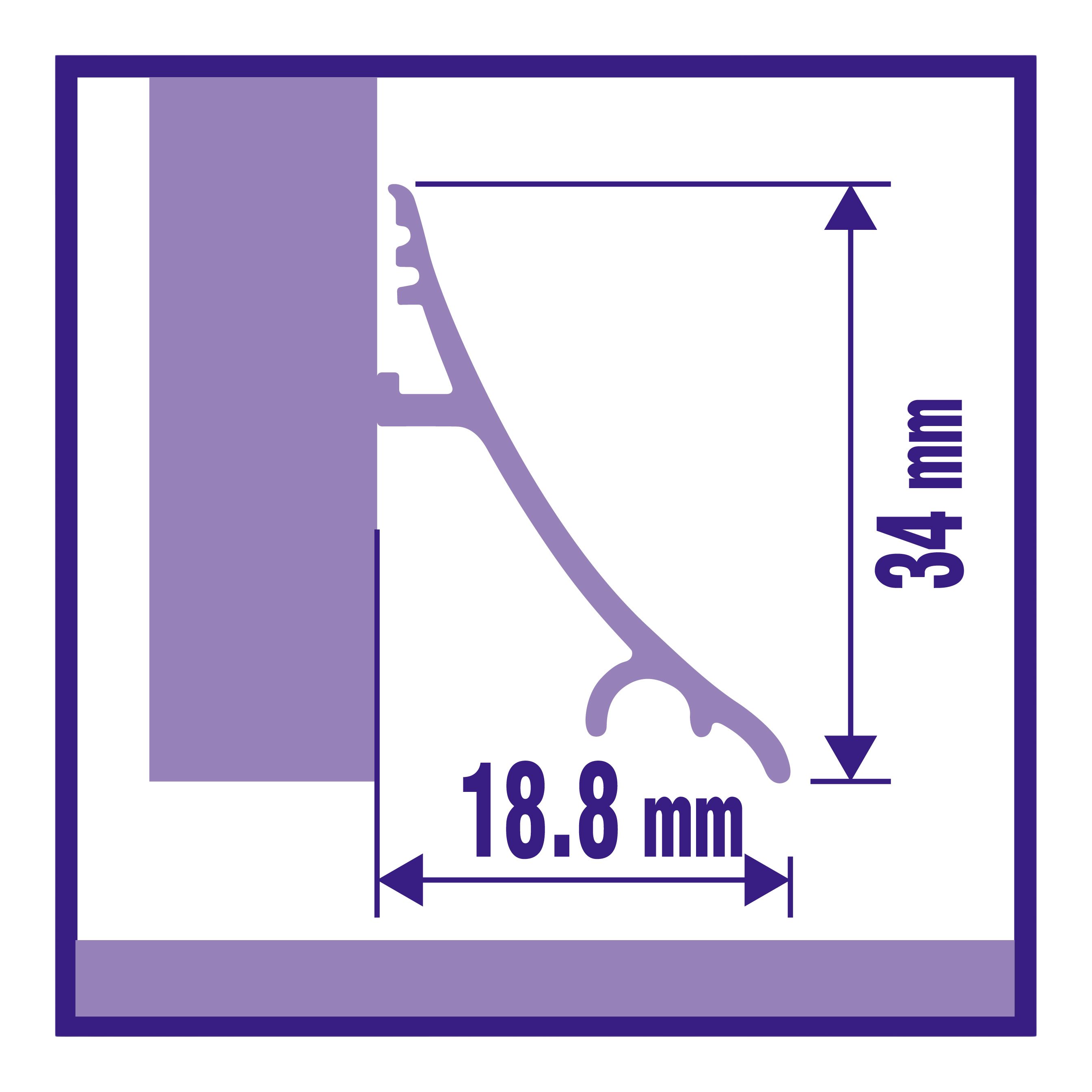 Volden Aluminum Aluminium Rain deflector, (L)34mm