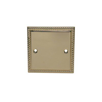 Volex Brass 1 gang Blanking plate