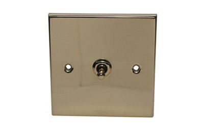 Volex Brass 10A 2 way Single toggle Switch
