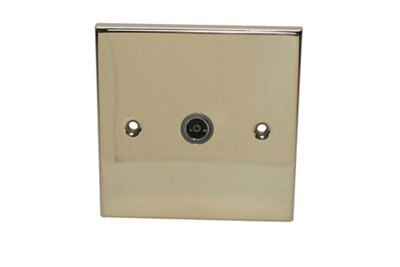 Volex Brass Single Coaxial socket