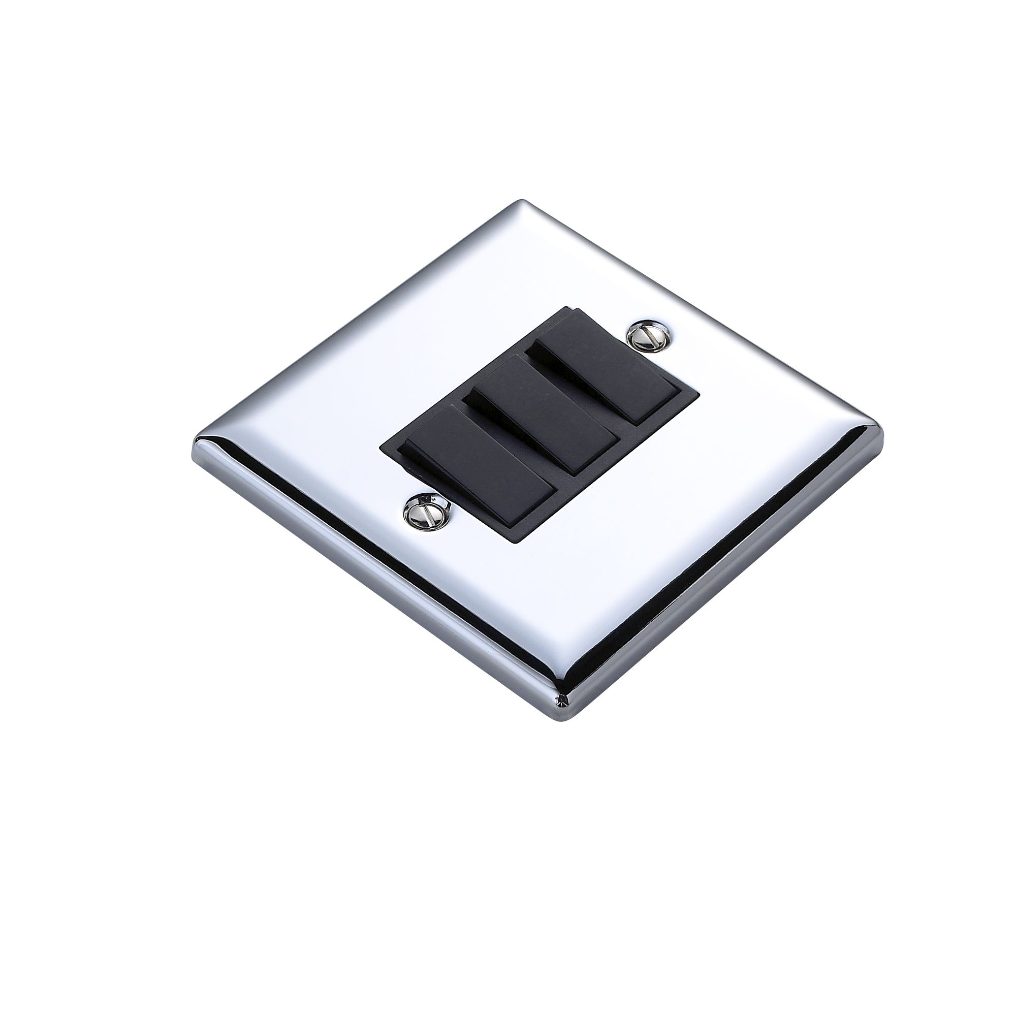 Volex Chrome 10A 2 way 3 gang Raised Light Switch | DIY at B&Q