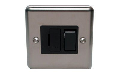 Volex Nickel 13A Raised profile Switched Fused connection unit | DIY at B&Q