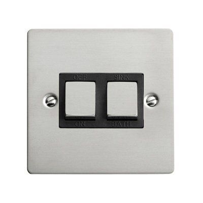 Volex Steel 20A Bath or sink Switch