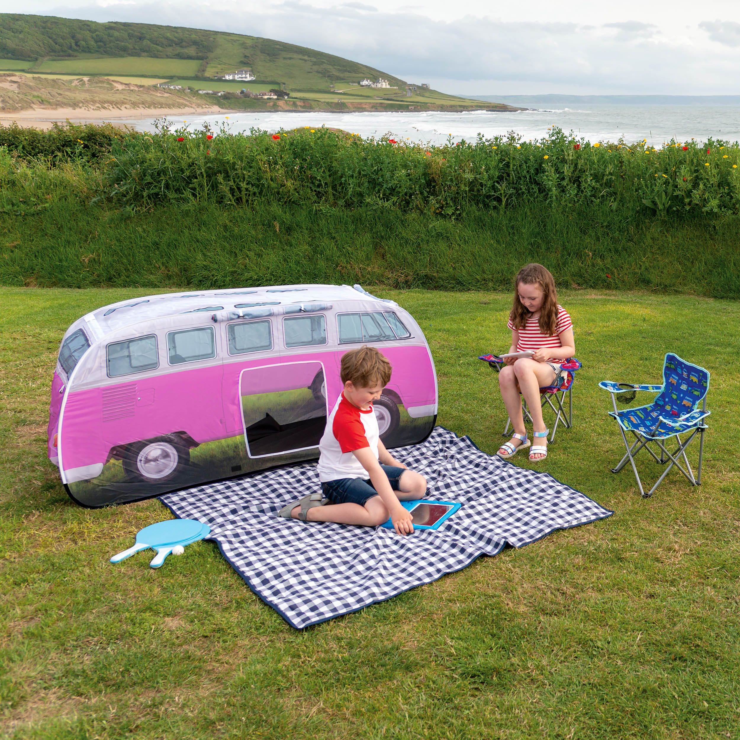Volkswagen Pink Camper van Pop up 3-man Tent
