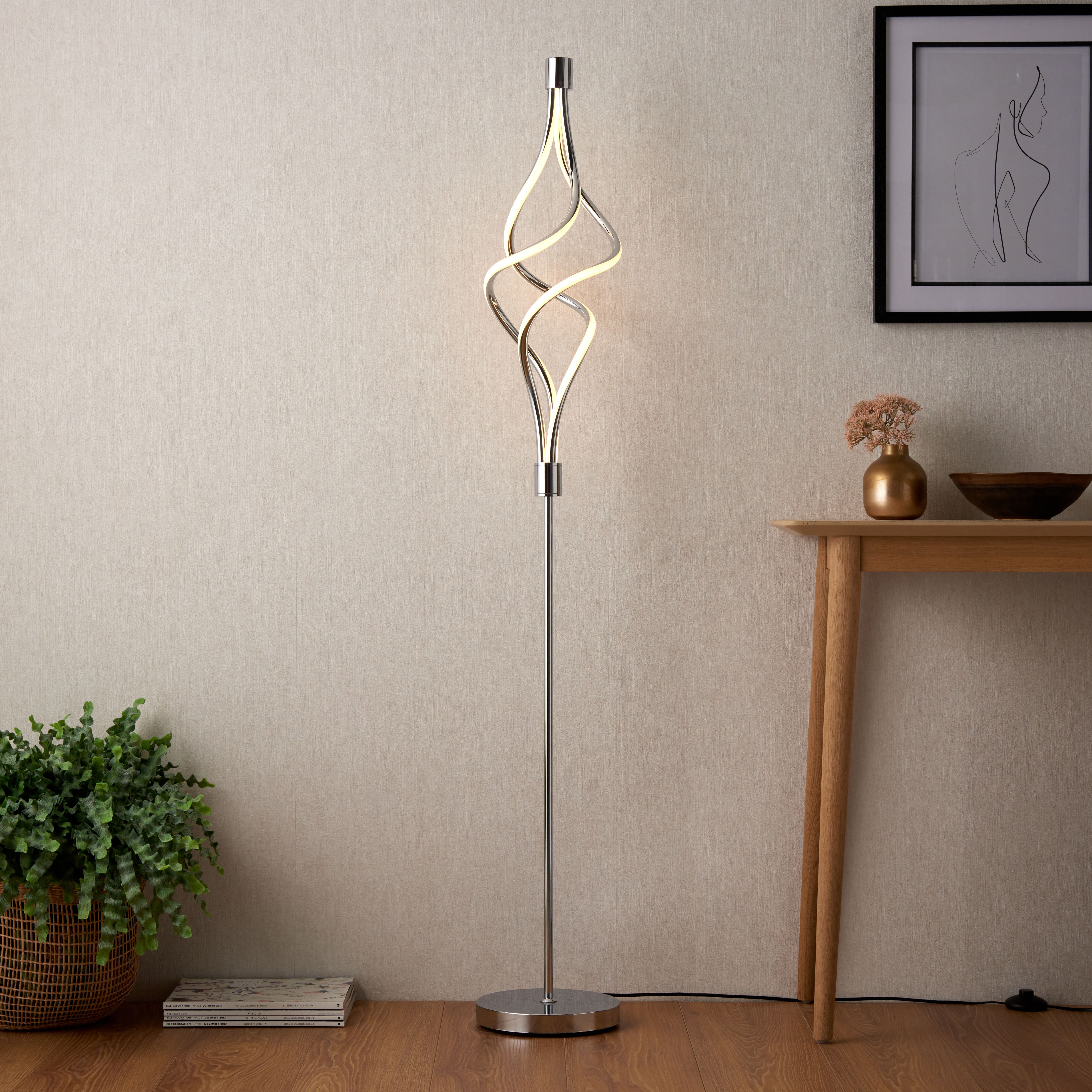 Vortex Chrome effect LED Floor light