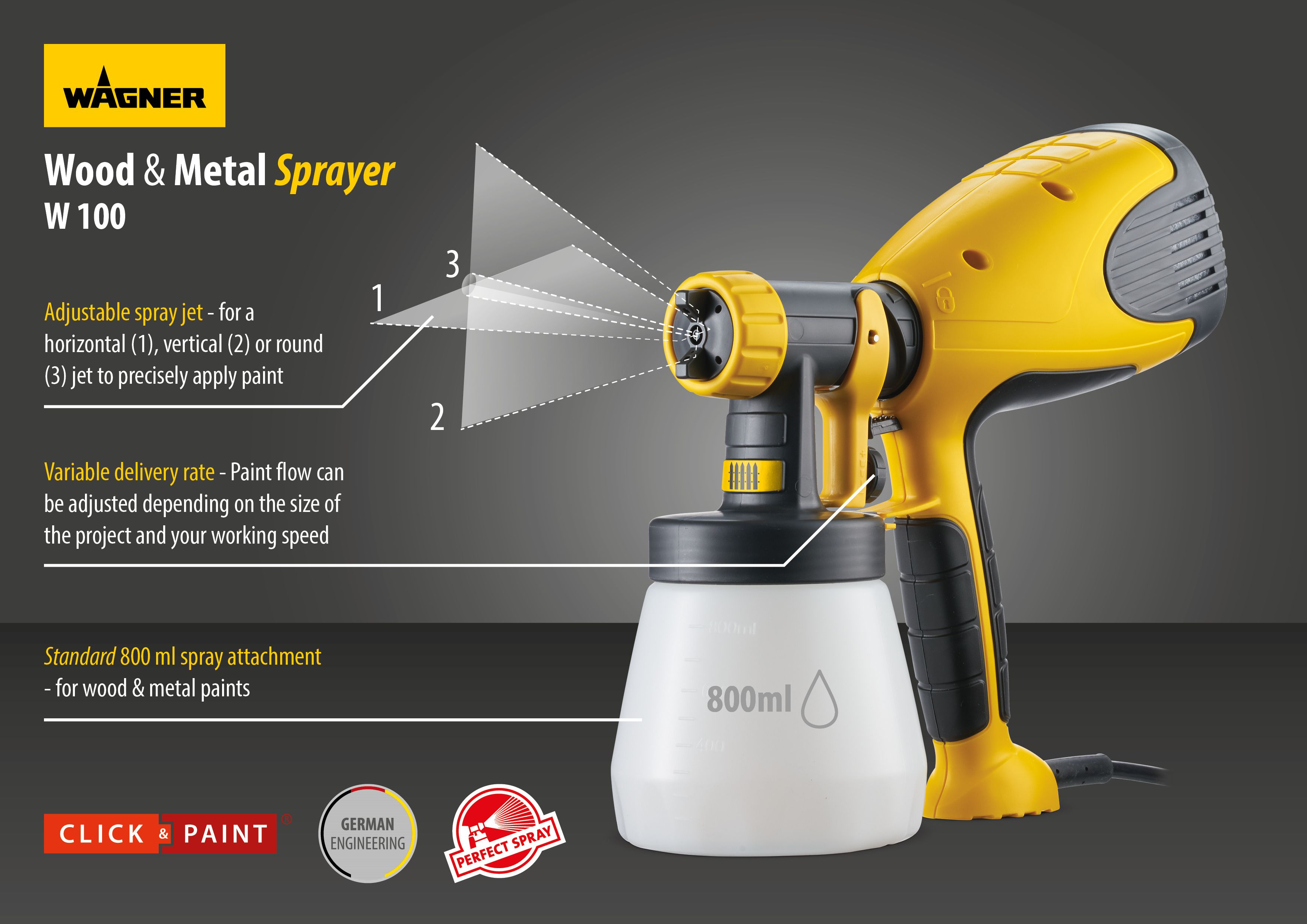 Wagner Paint sprayer attachment, 800ml