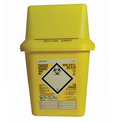 Wallace Cameron Yellow Sharps bin, 4L | DIY at B&Q