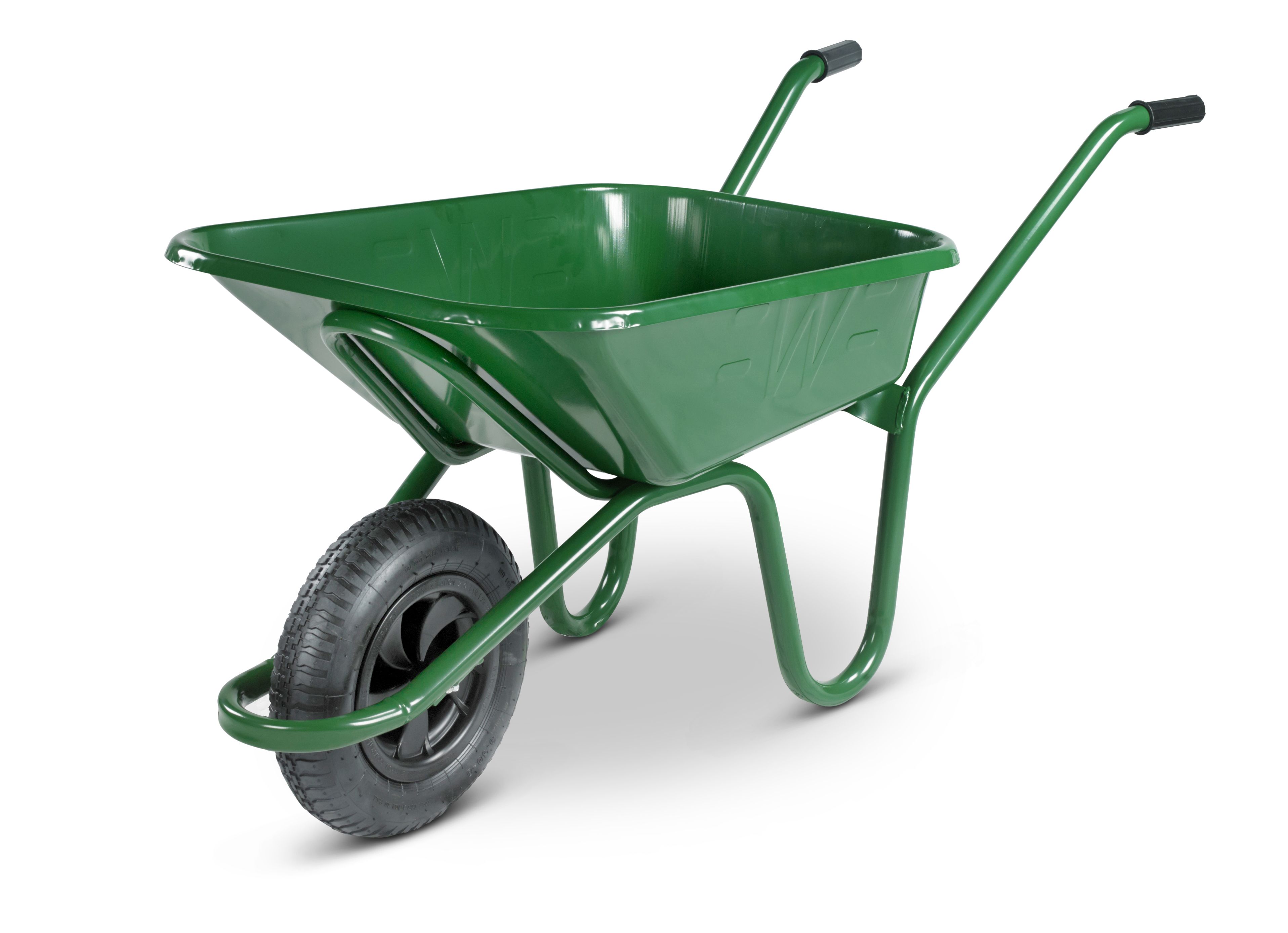 Walsall Contractor builders Green Steel 90L Pneumatic Wheelbarrow, 12kg