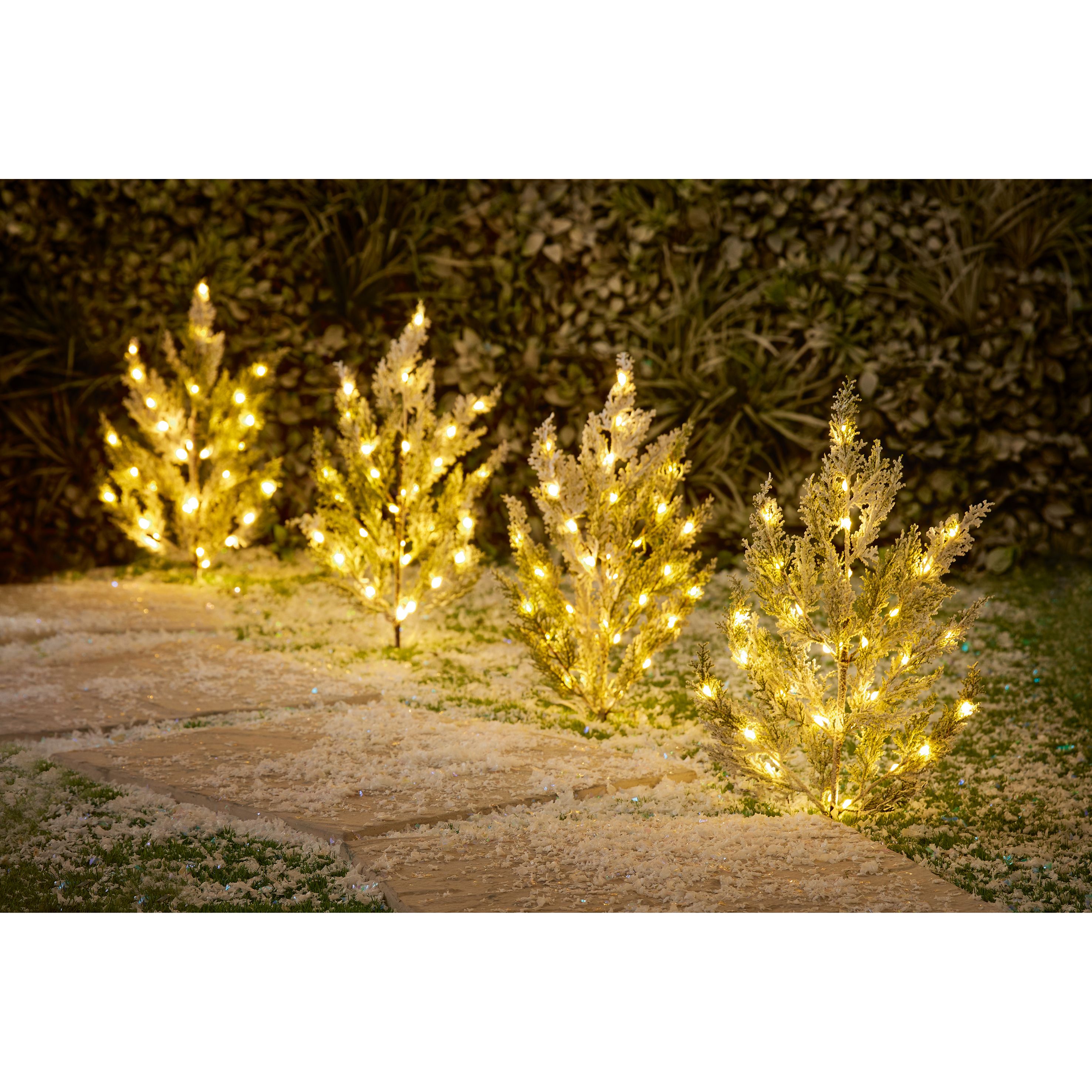 Warm white LED Pine Needle Path light (H) 500mm, Set of 4 | DIY at B&Q