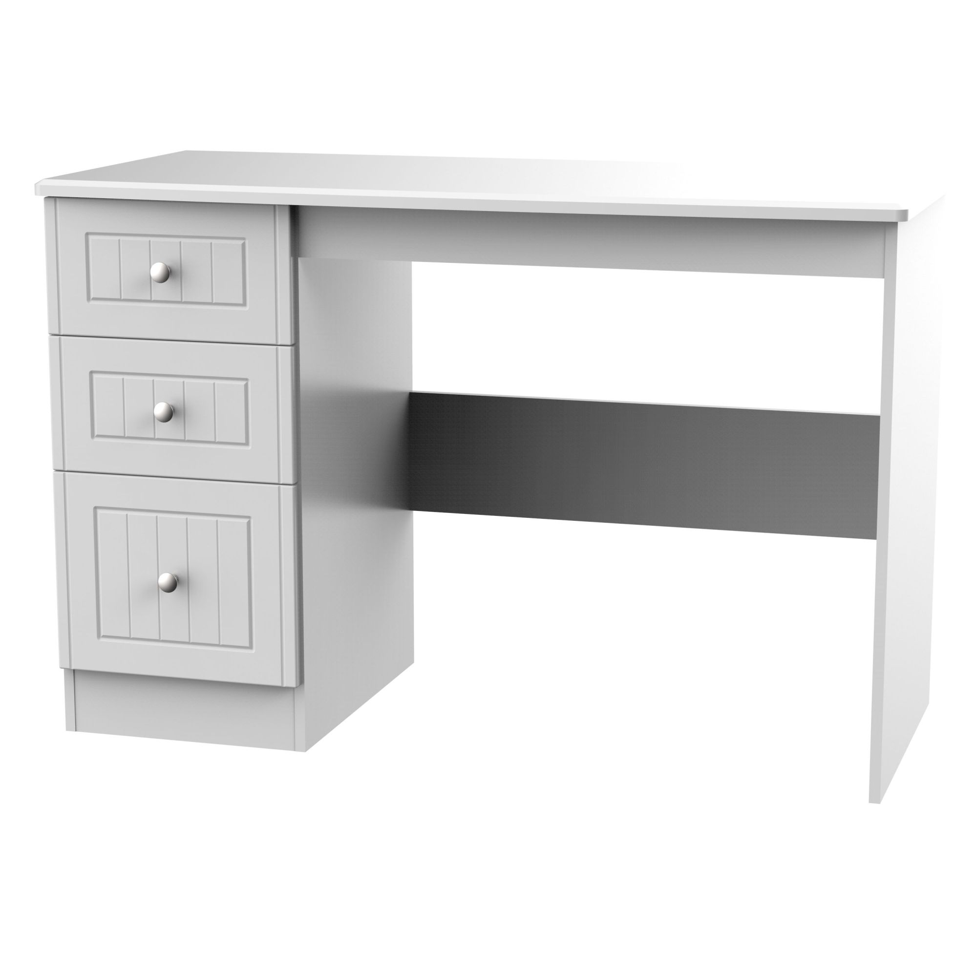 Warwick Matt grey 3 drawer Desk (H)795mm (W)540mm (D)540mm | DIY at B&Q