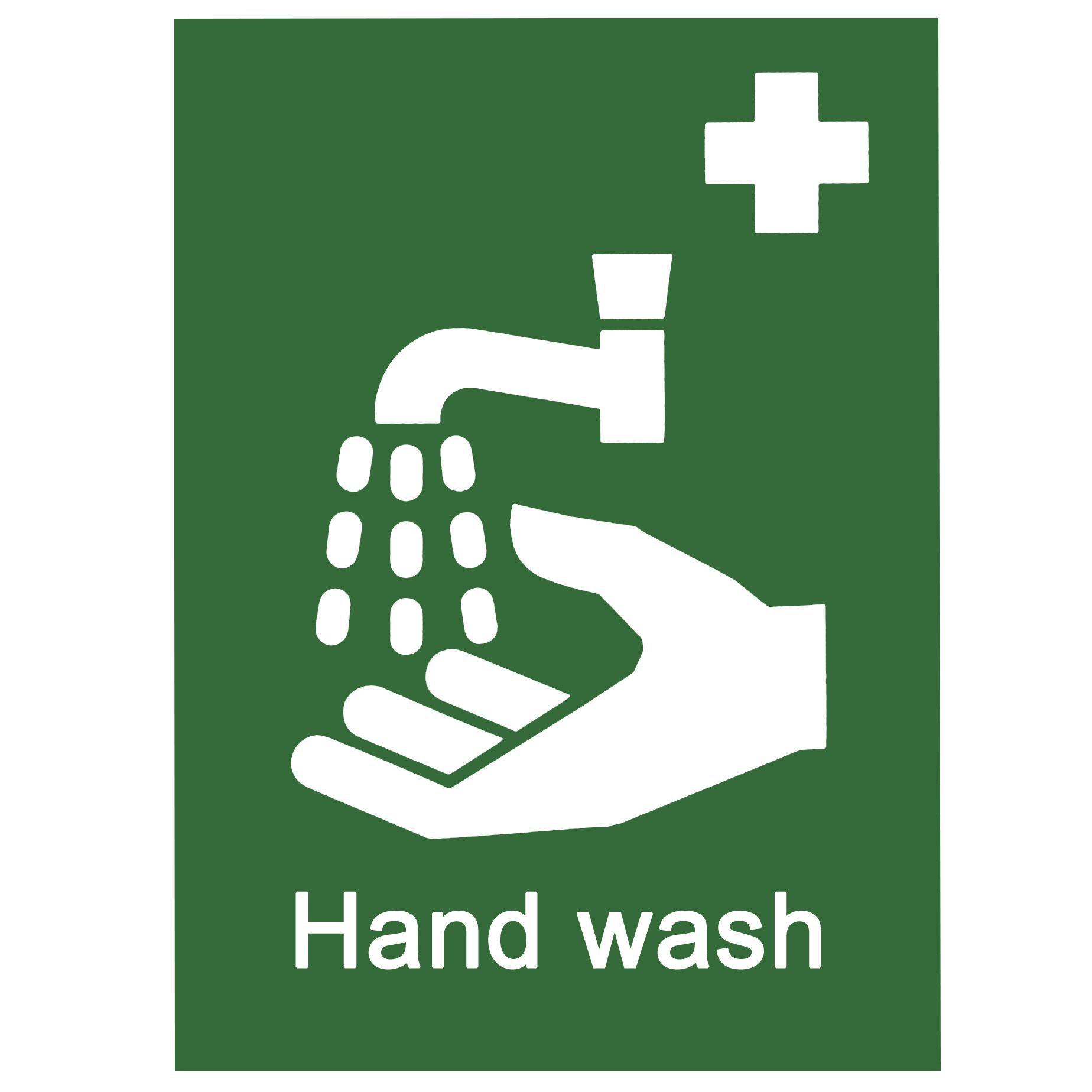 Wash hands Self-adhesive labels, (H)200mm (W)150mm | DIY at B&Q
