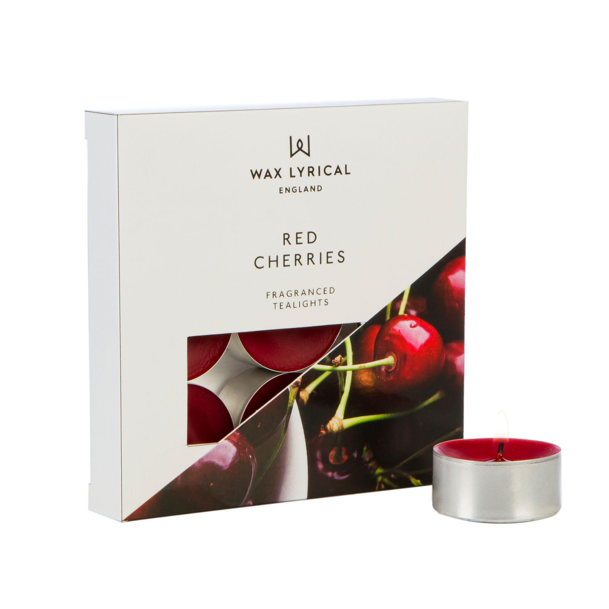 Wax lyrical Red Cherries Small Tea lights, Pack of 9 | DIY at B&Q
