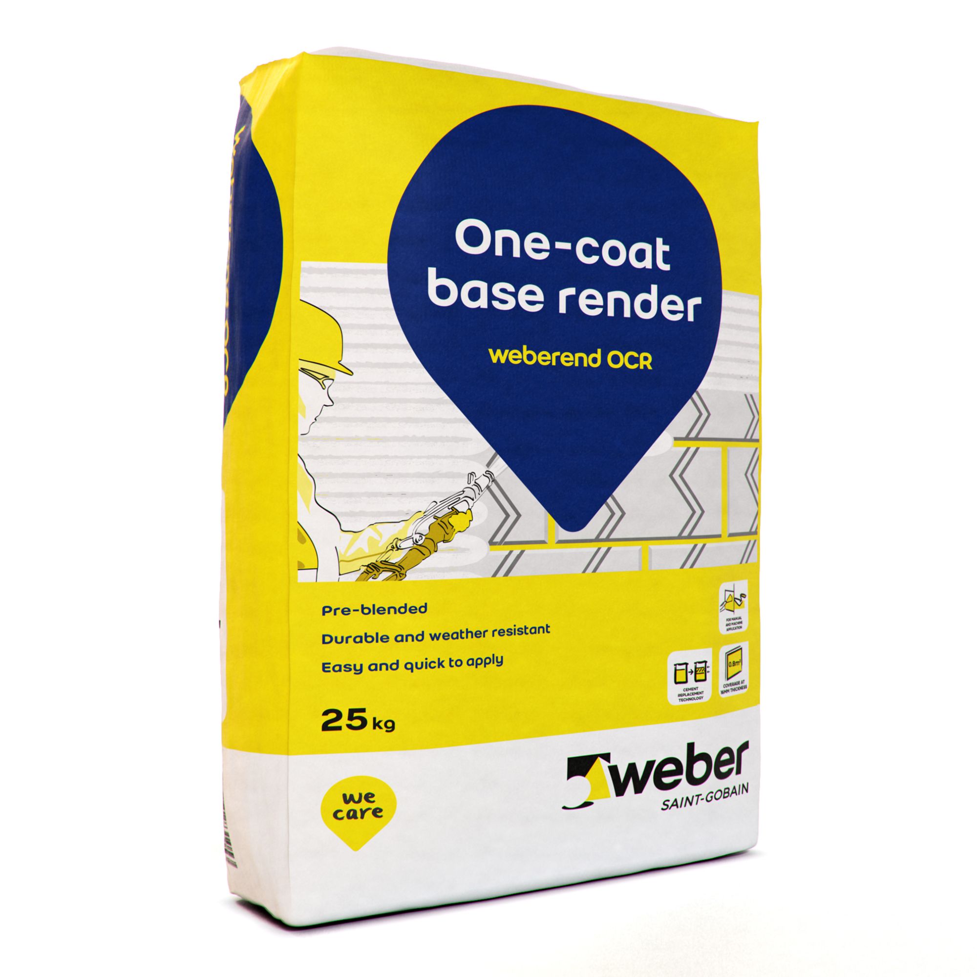 Weber Saint-Gobain Render, 25kg Bag - Requires mixing before use