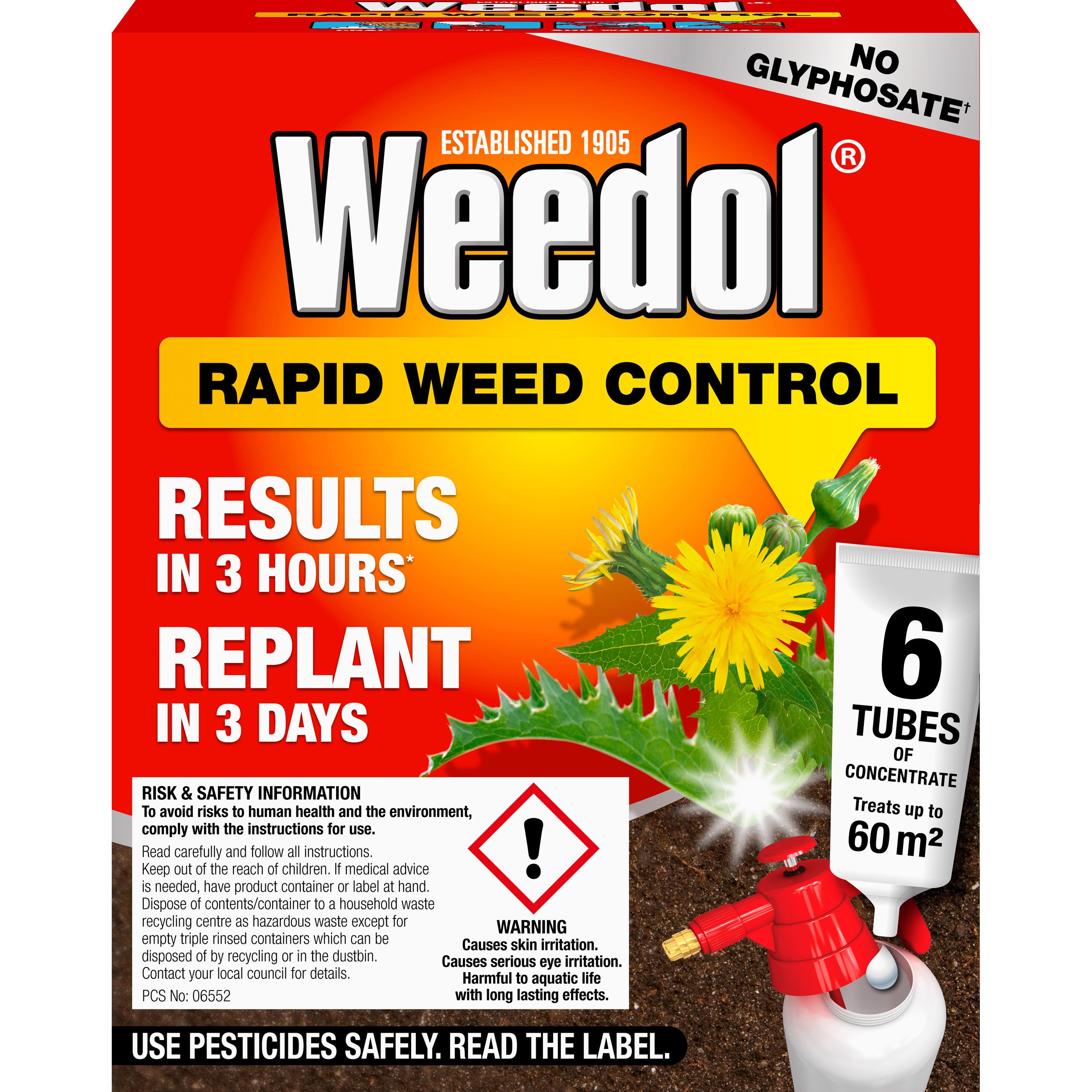 Weedol Rapid Control Concentrated Weed killer 0.23L, Pack of 6 | DIY at B&Q