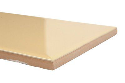 Wellington Wheat Gloss Ceramic Indoor Wall Tile, Pack of 33, (L)300mm ...