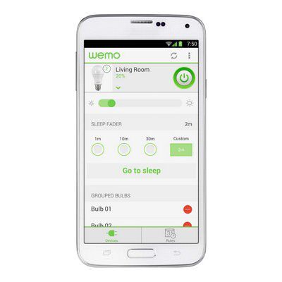 WeMo B22 50W LED White Ball Dimmable Smart bulb