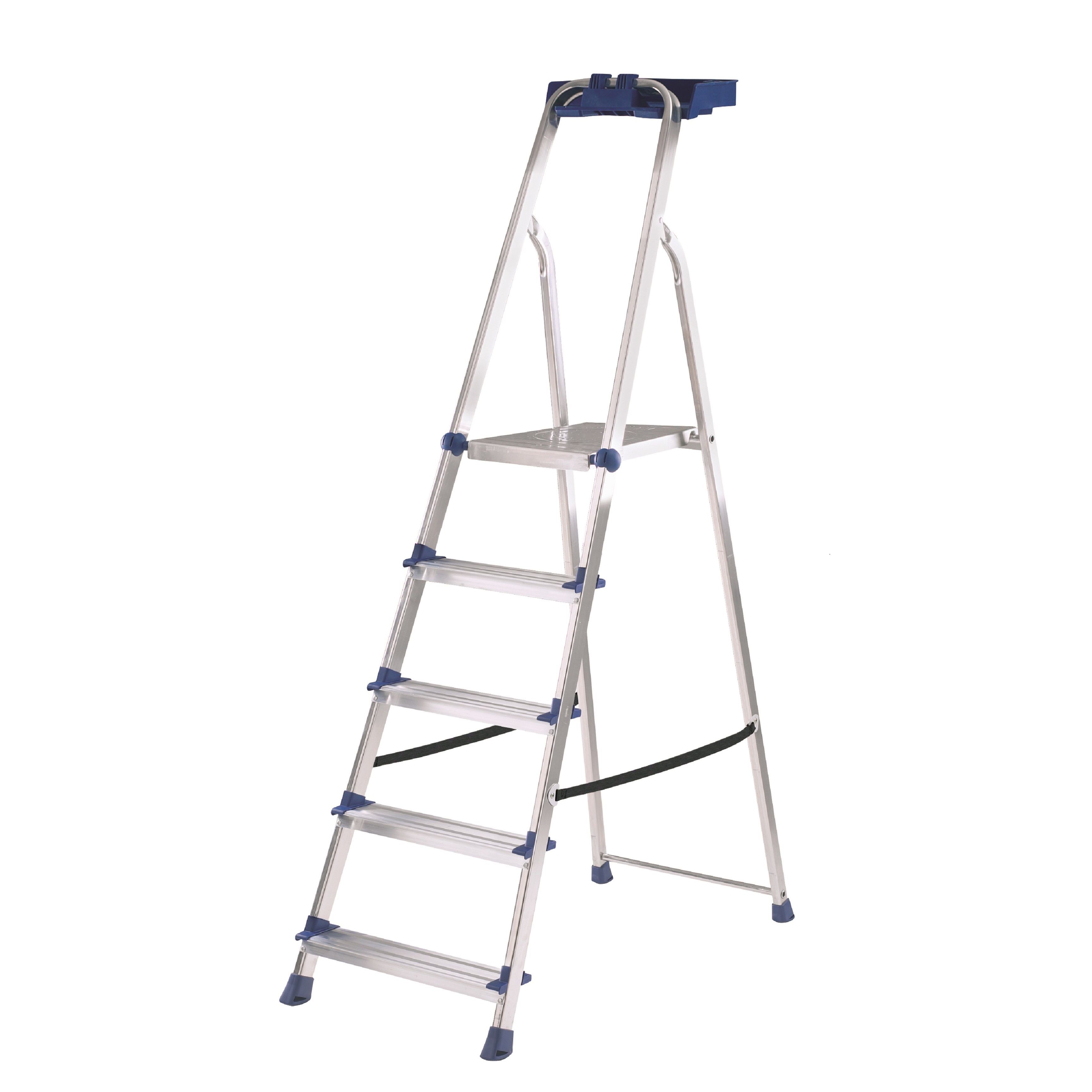 Werner 5 tread Aluminium & steel Step Ladder (H)1.68m at B&Q