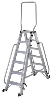 Werner 6 tread Aluminium Platform step Ladder (H)2.11m | DIY at B&Q