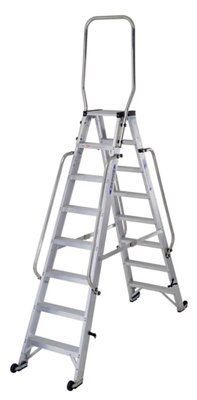 Werner 8 tread Aluminium Platform step Ladder (H)2.53m | DIY at B&Q