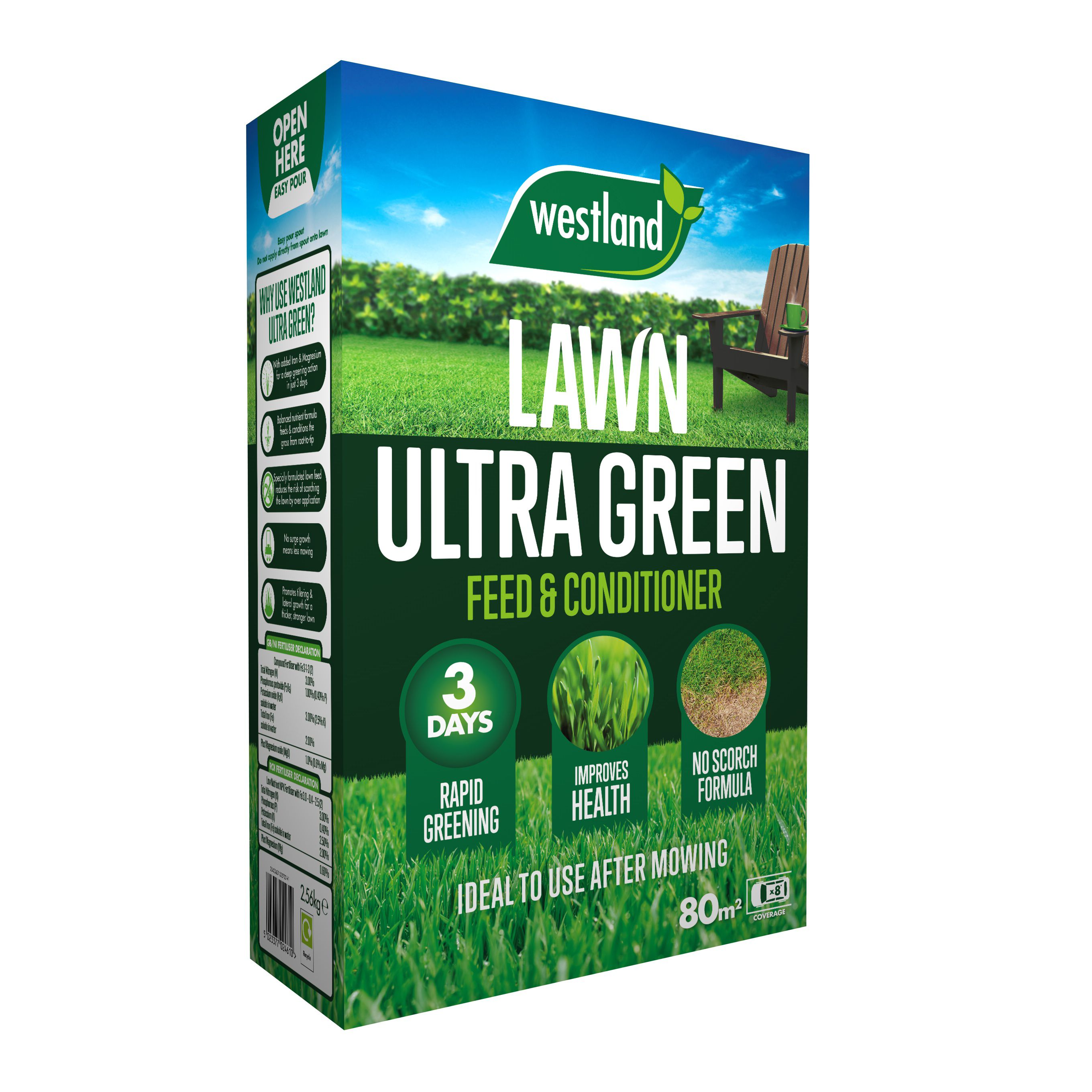 Westland Lawn Care Lawn feed Granules Compound Fertiliser 80m² 2.56kg ...