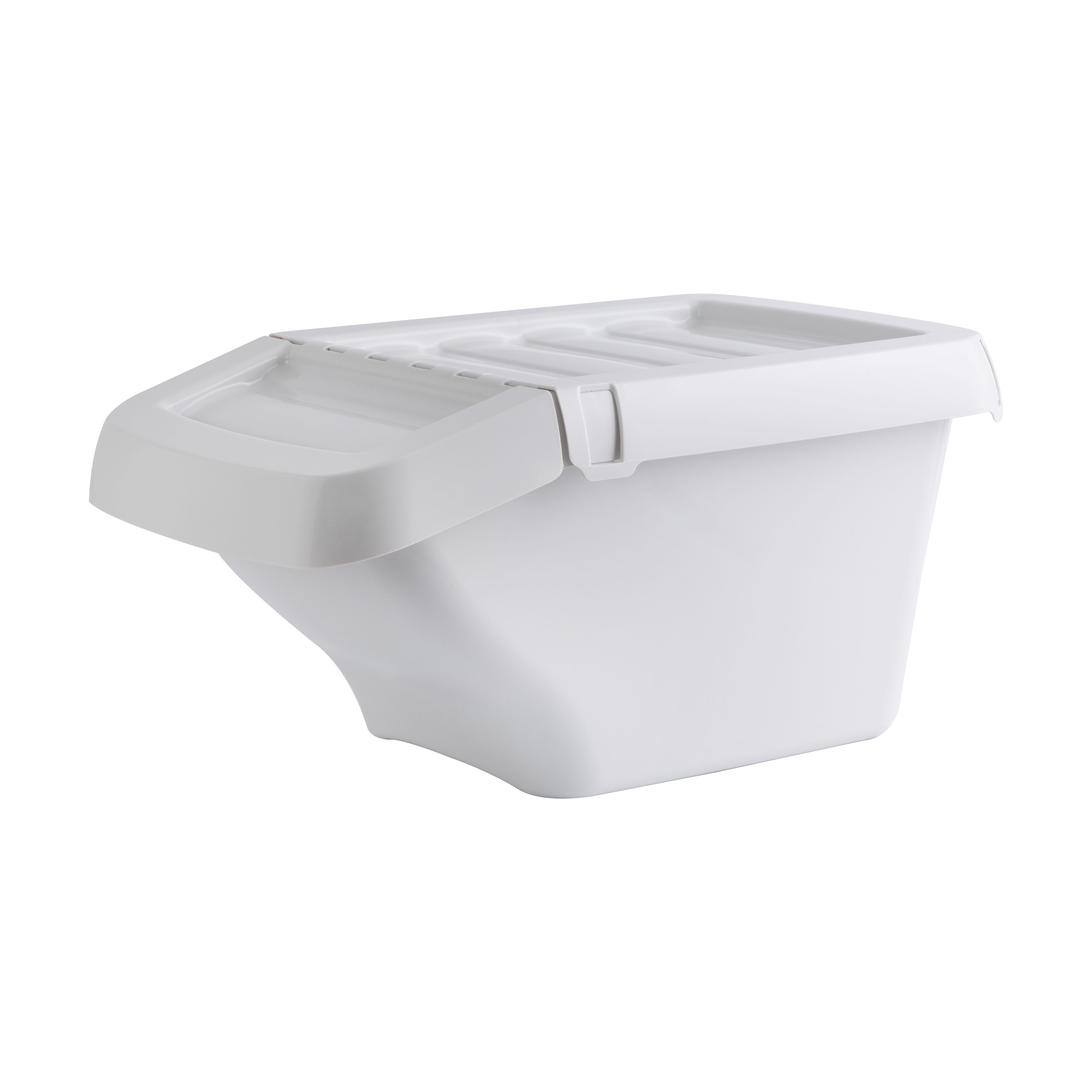 Wham Hinged Standard Grey Plastic Bin - 30L
