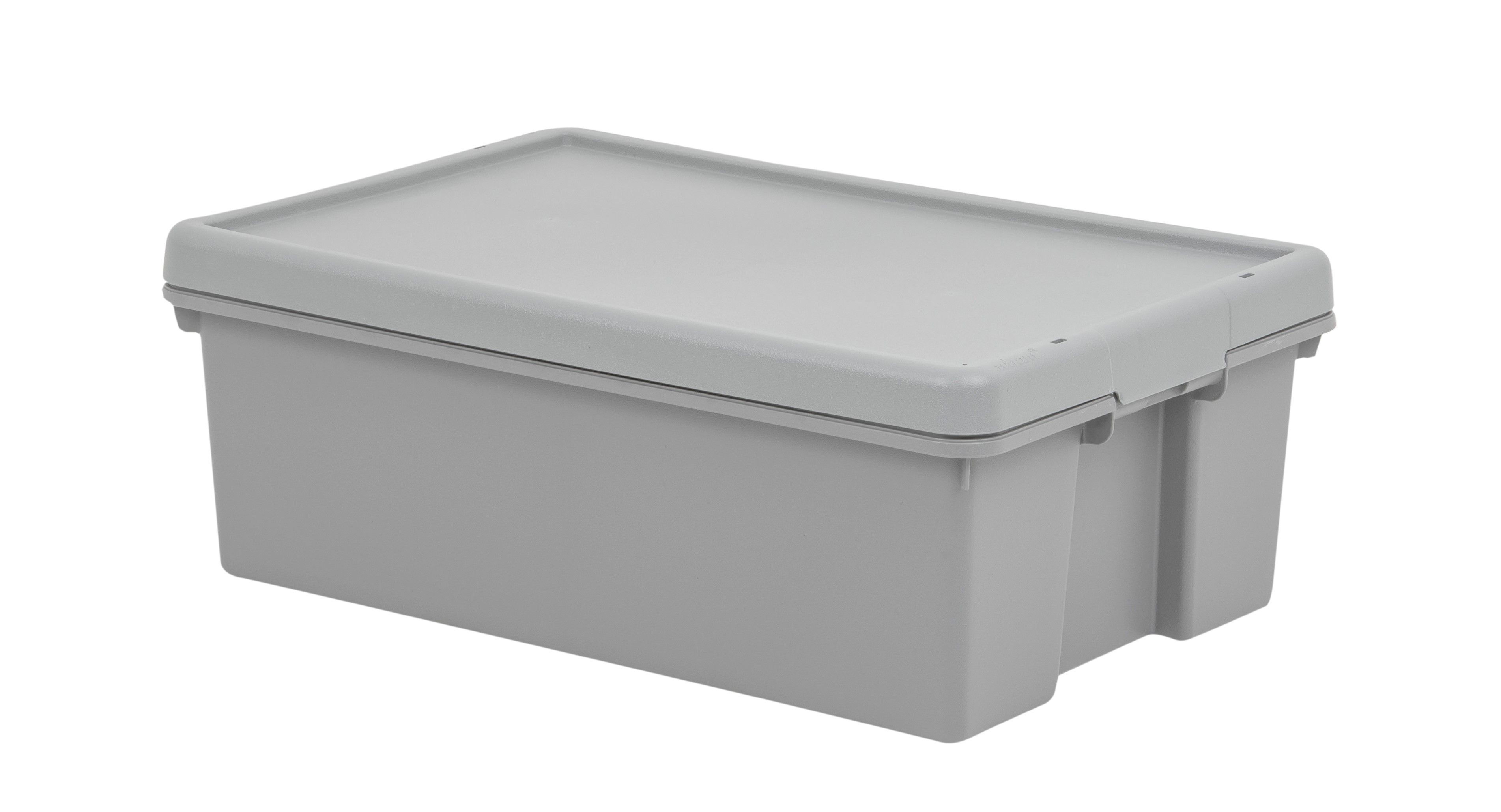 Wham Storage Heavy duty Upcycled soft grey 36L Medium Plastic Storage ...