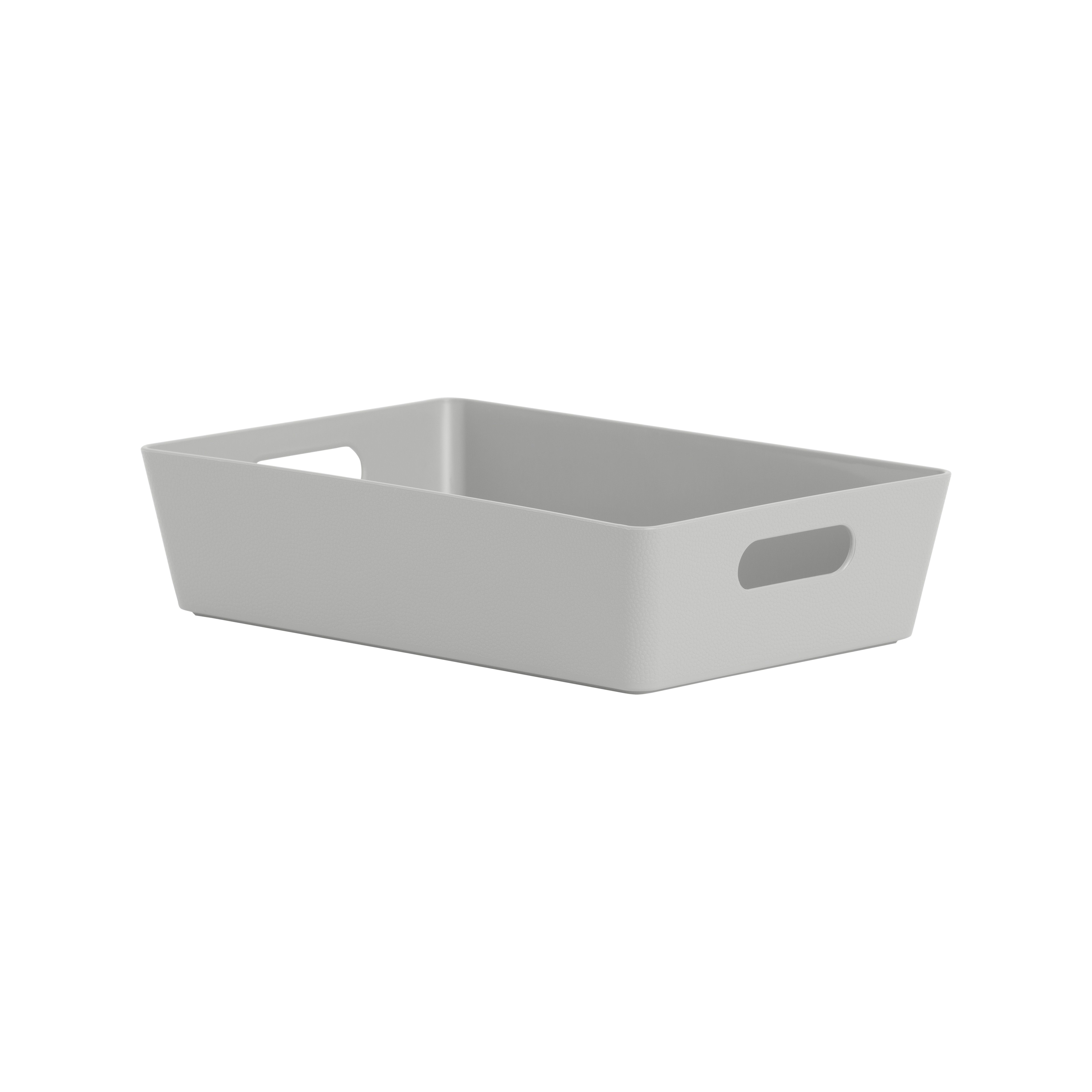 Wham Studio Etch Matt dark white Plastic Nestable Storage basket (H)6cm ...