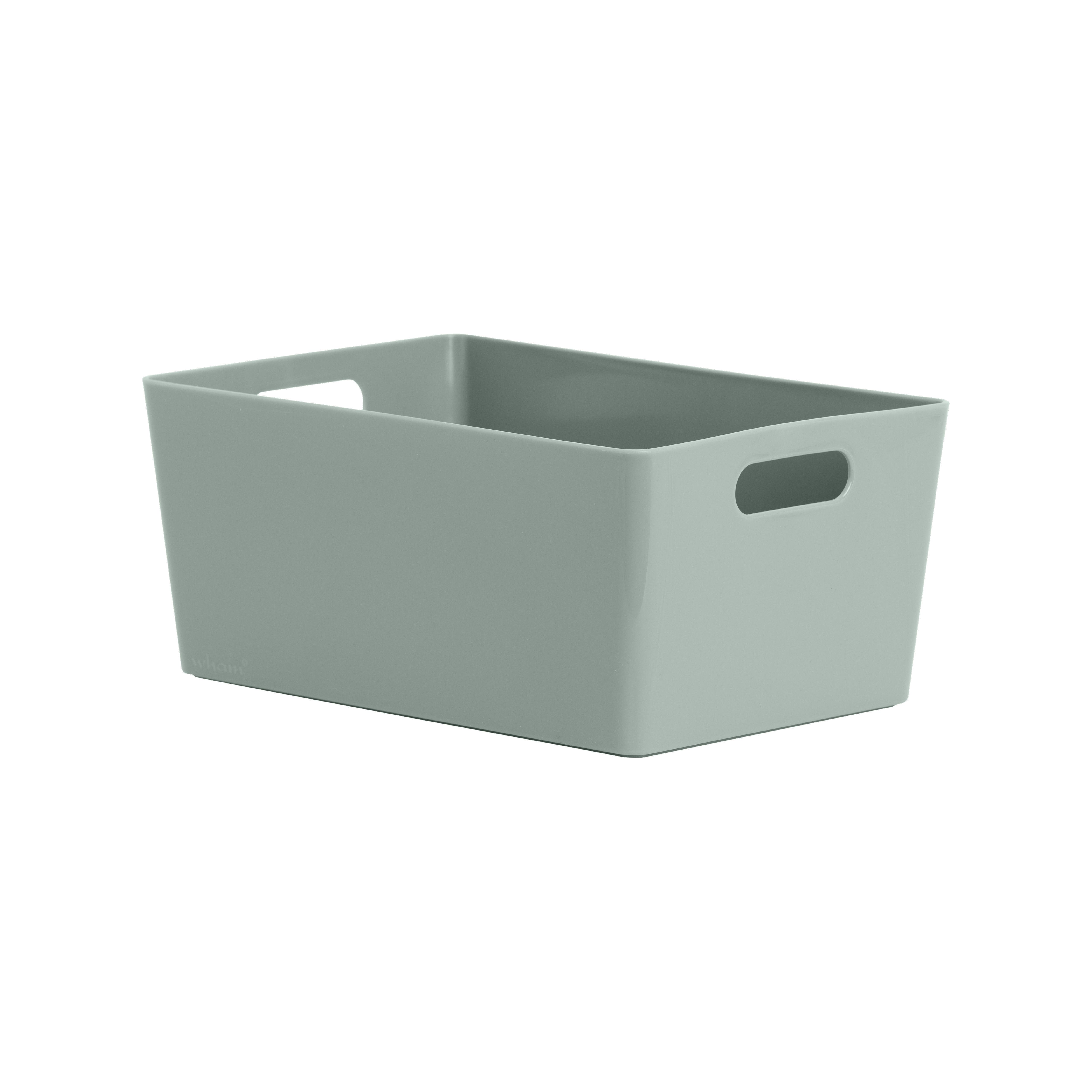 Wham Studio Gloss light green Plastic Nestable Storage basket (H)11cm ...