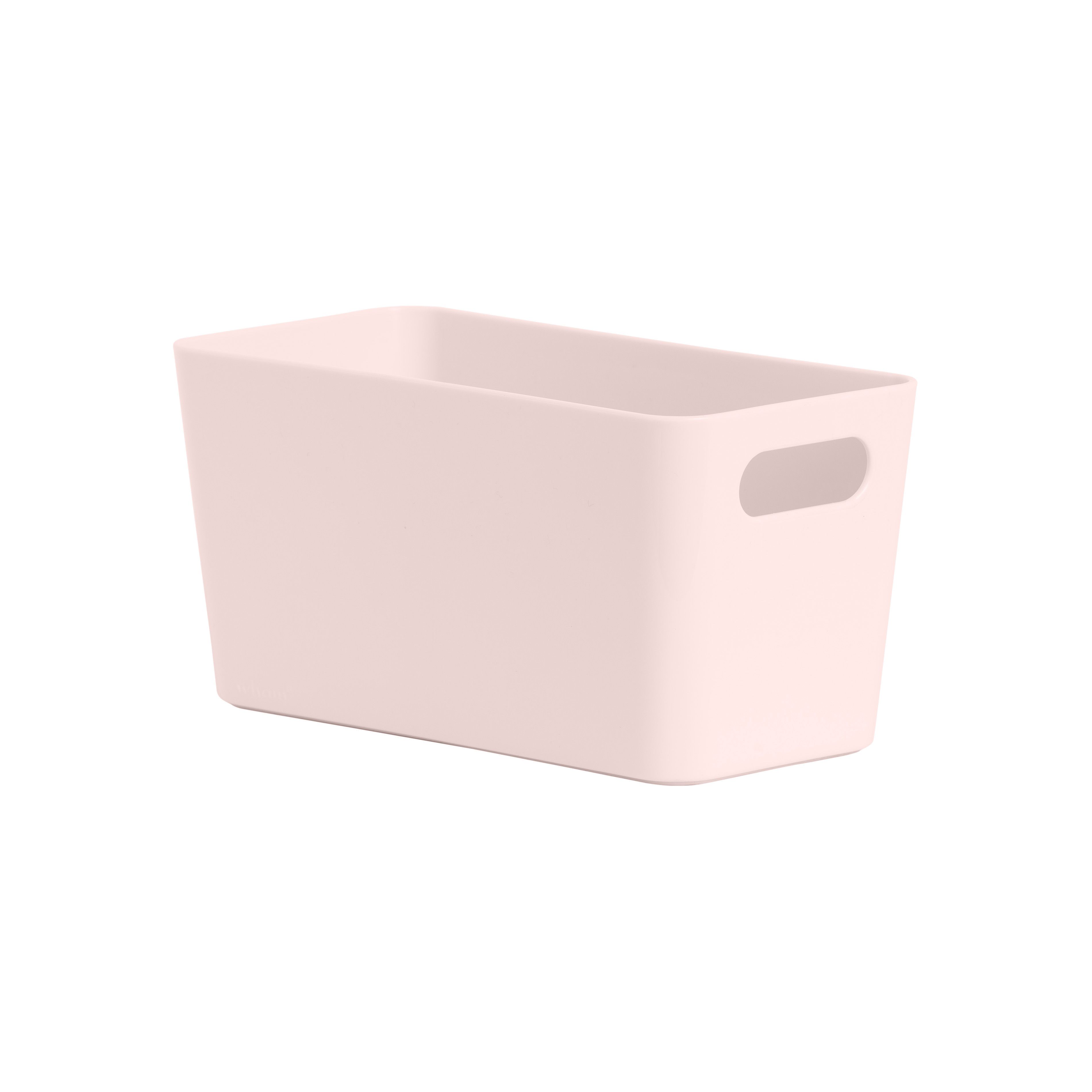 Wham Studio Gloss light pink Plastic Nestable Storage basket (H)10cm (W ...