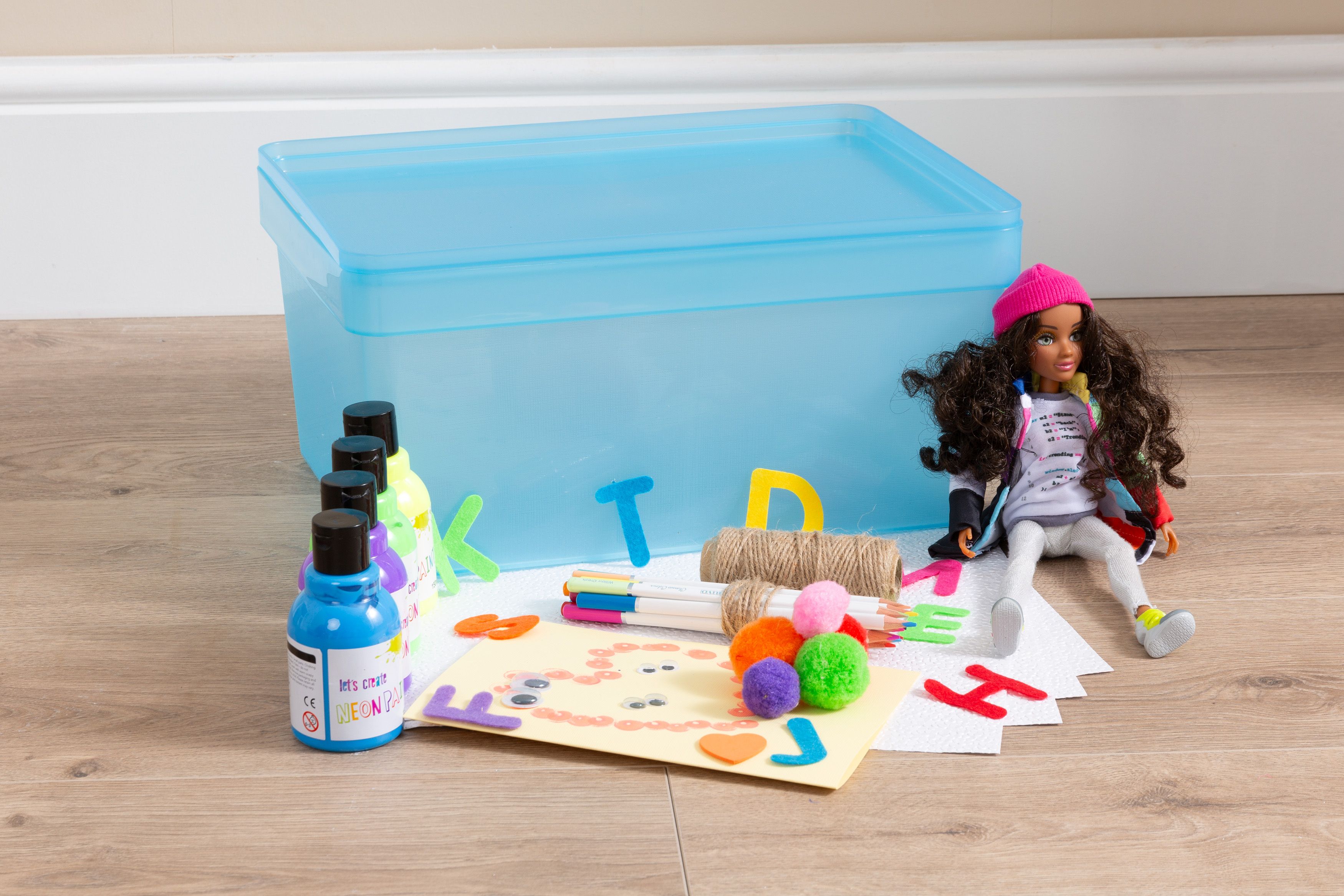 Wham Studio Stack Blue Rectangular 13.5L Large Plastic Stackable ...