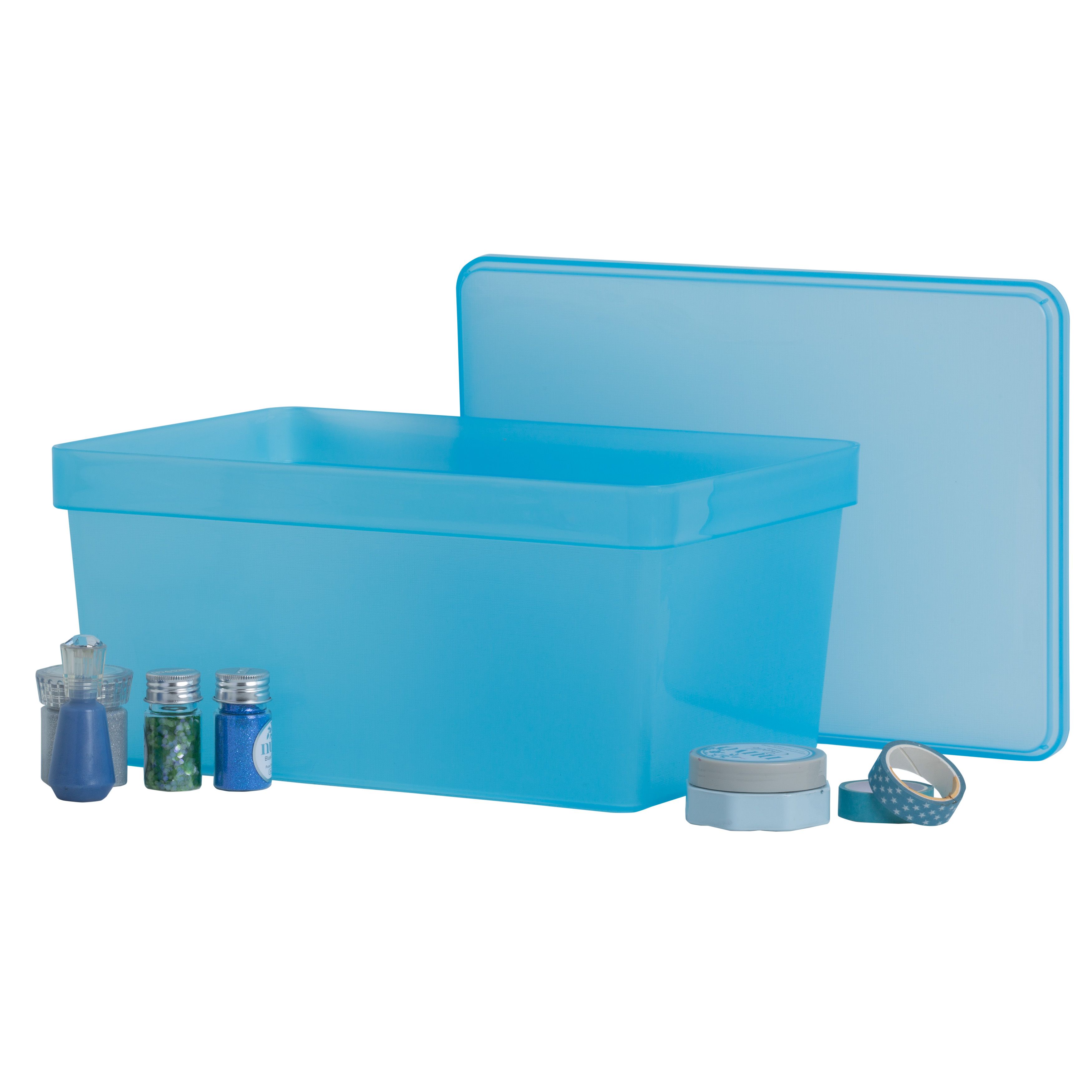 Wham Studio Stack Blue Rectangular 13.5L Large Plastic Stackable ...