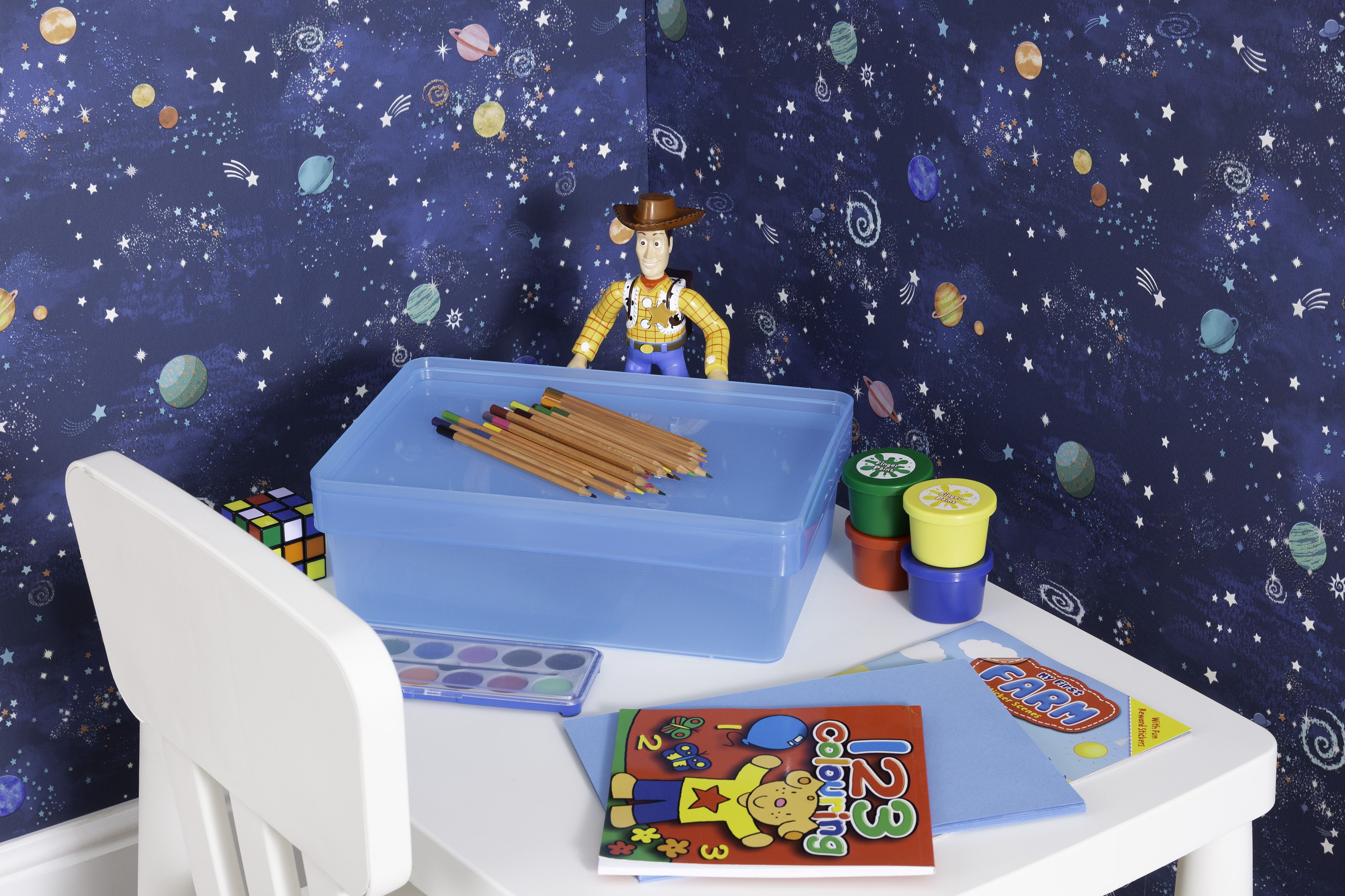 Wham Studio Stack Blue Rectangular 8.9L Medium Plastic Stackable ...