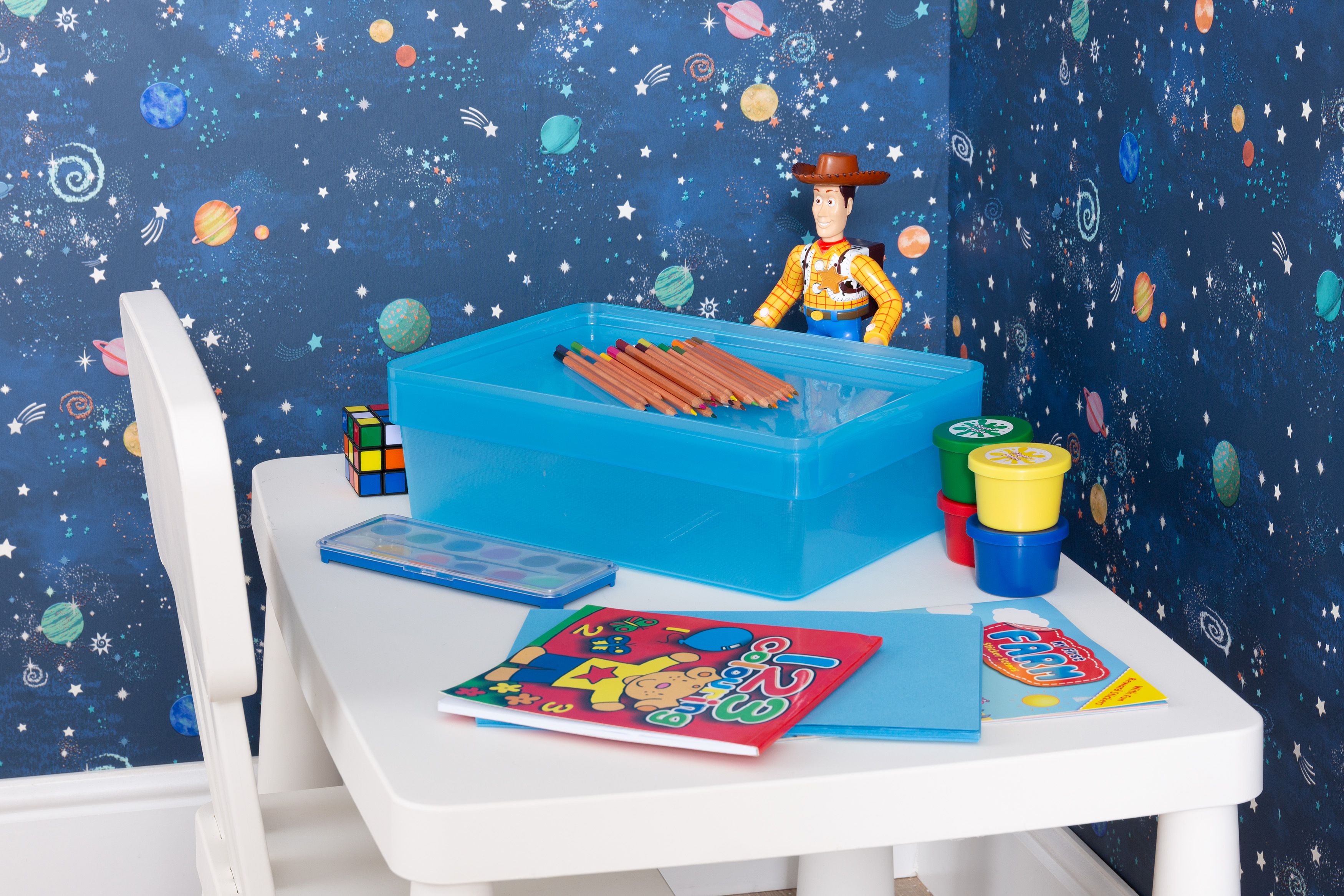 Wham Studio Stack Blue Rectangular 8.9L Medium Plastic Stackable ...