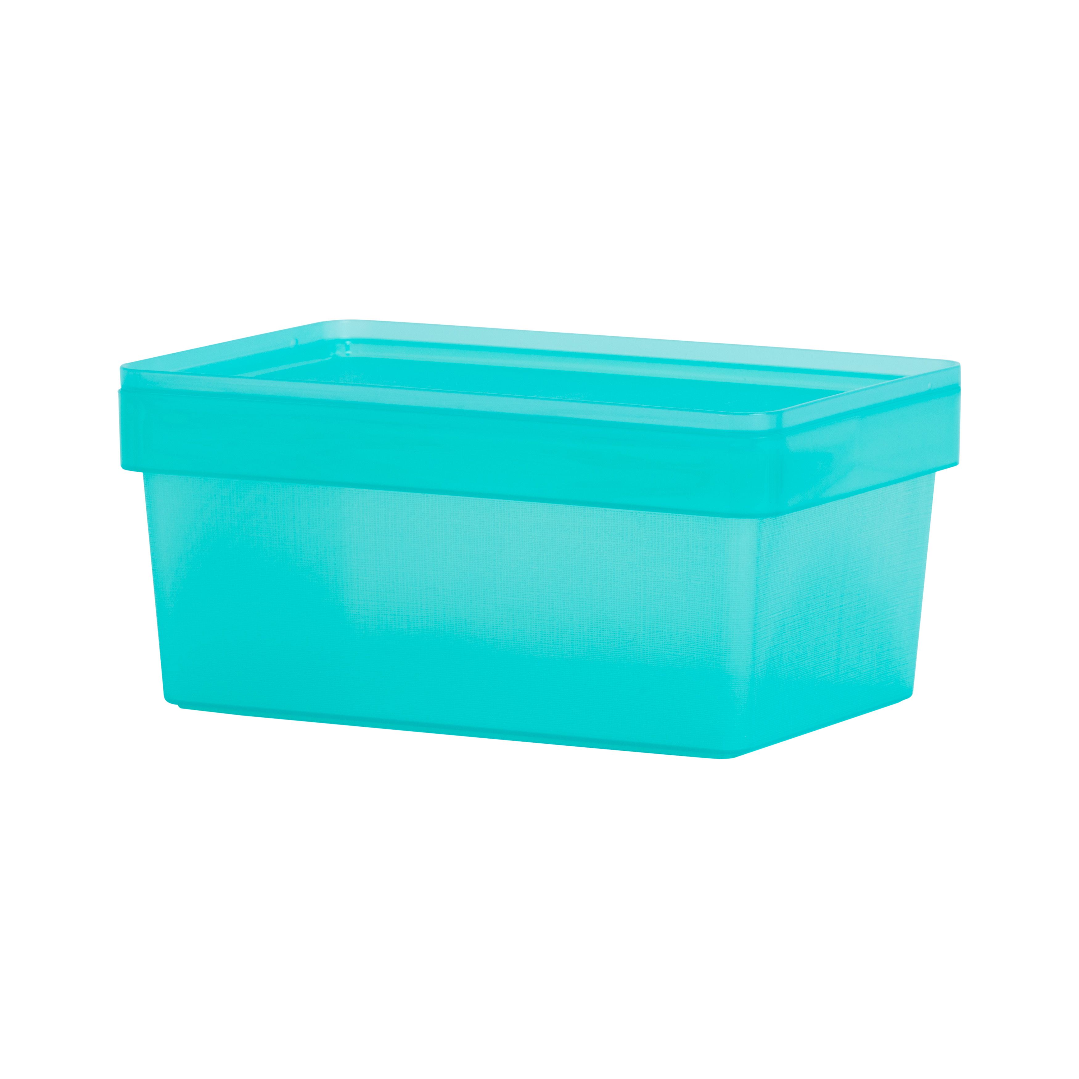 Wham Studio Stack Matt aqua Plastic Stackable Storage basket & Lid (H ...