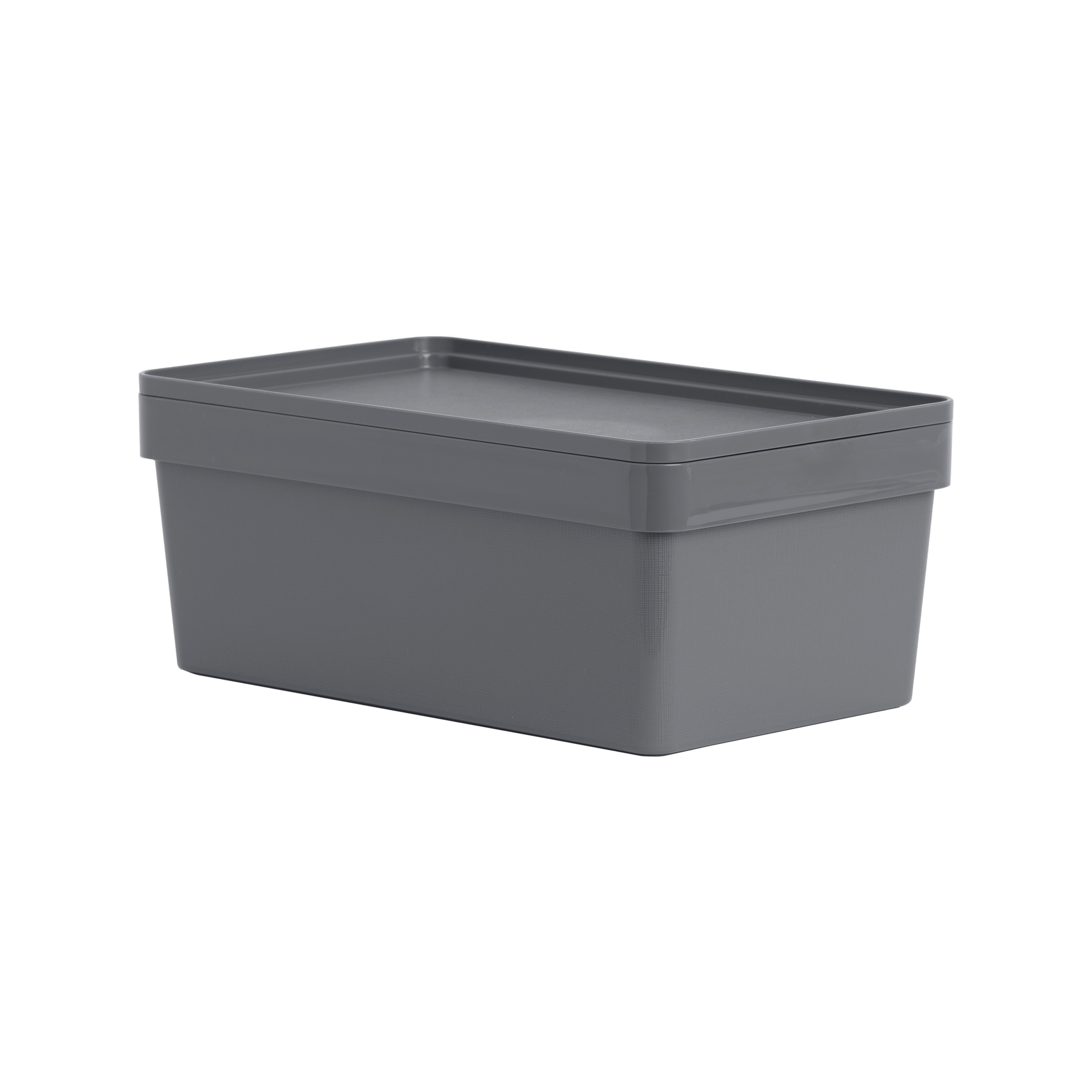 Wham Studio Stack Matt grey Stackable Shoe storage box (H)150mm (W)215mm