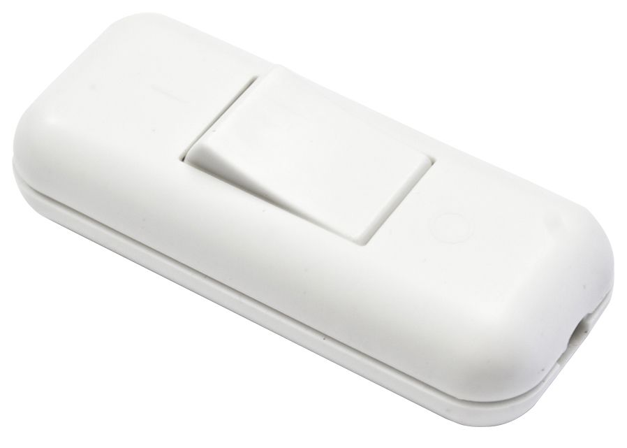White In-line Plug-in switch