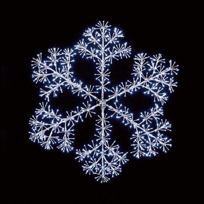White LED Snowflake burst Silhouette | DIY at B&Q