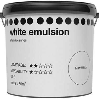 White Matt Emulsion paint, 0.01L | DIY at B&Q