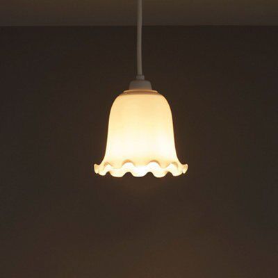 White Mini bell Light shade (D)13cm